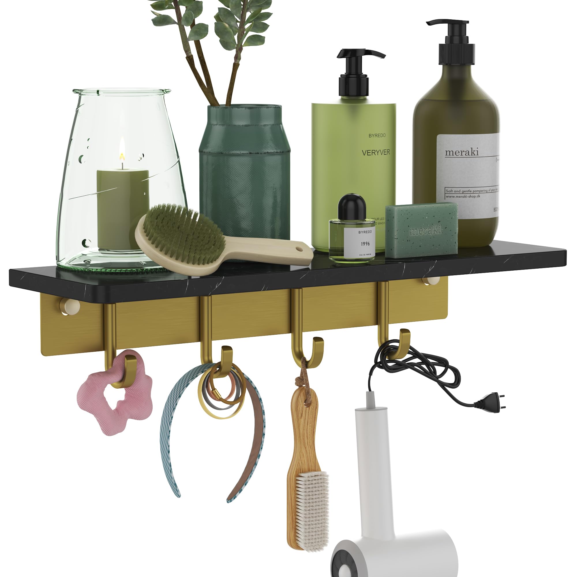 Amazon.com: LUPWNEKA Marble Floating Shelves for Wall, Sturdy Modern ...