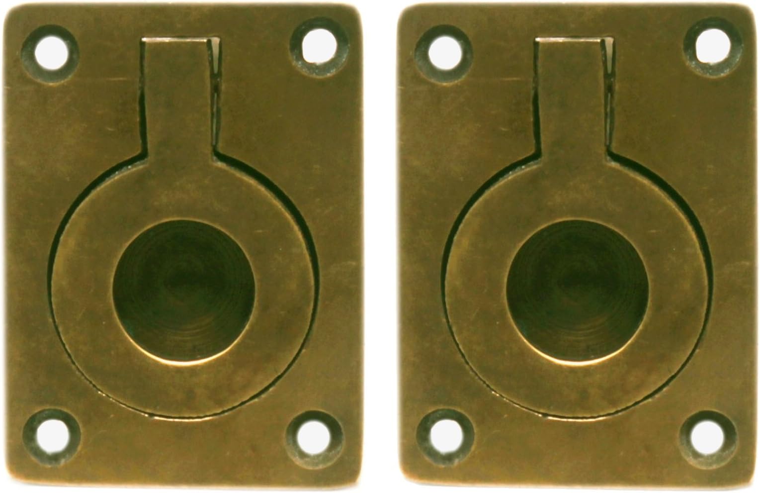 Nesha Antique Style Recessed Ring Pulls 2 Pack - Amazon.com