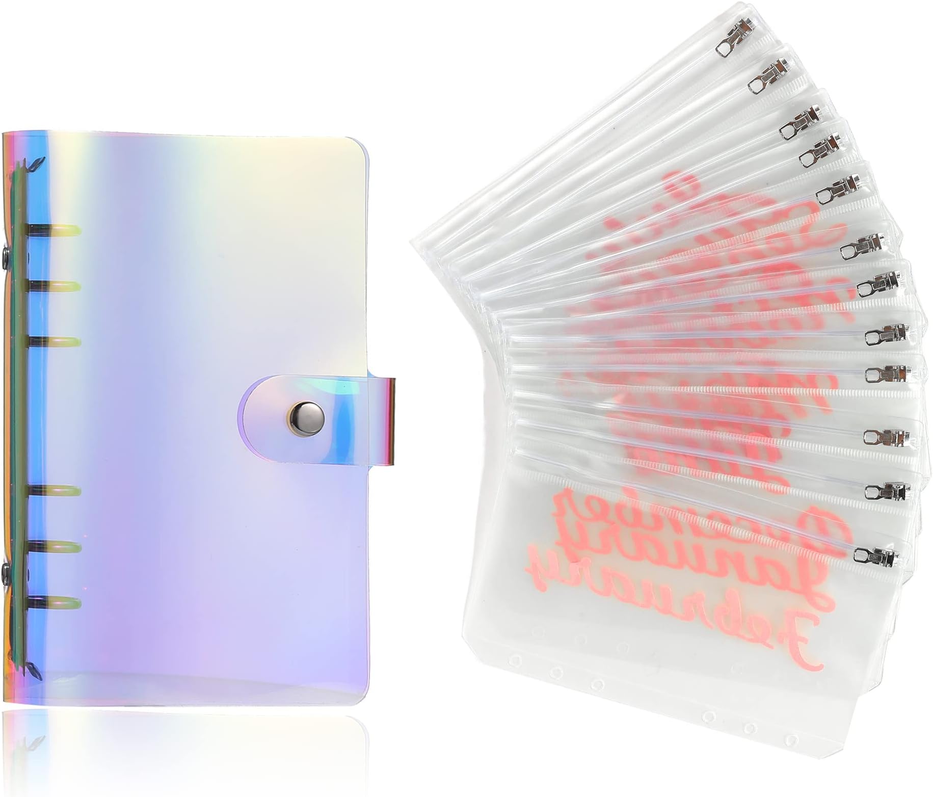 Amazon.com : NEWEST Rainbow Clear A6 Budget Binder for Saving Money, 12 ...