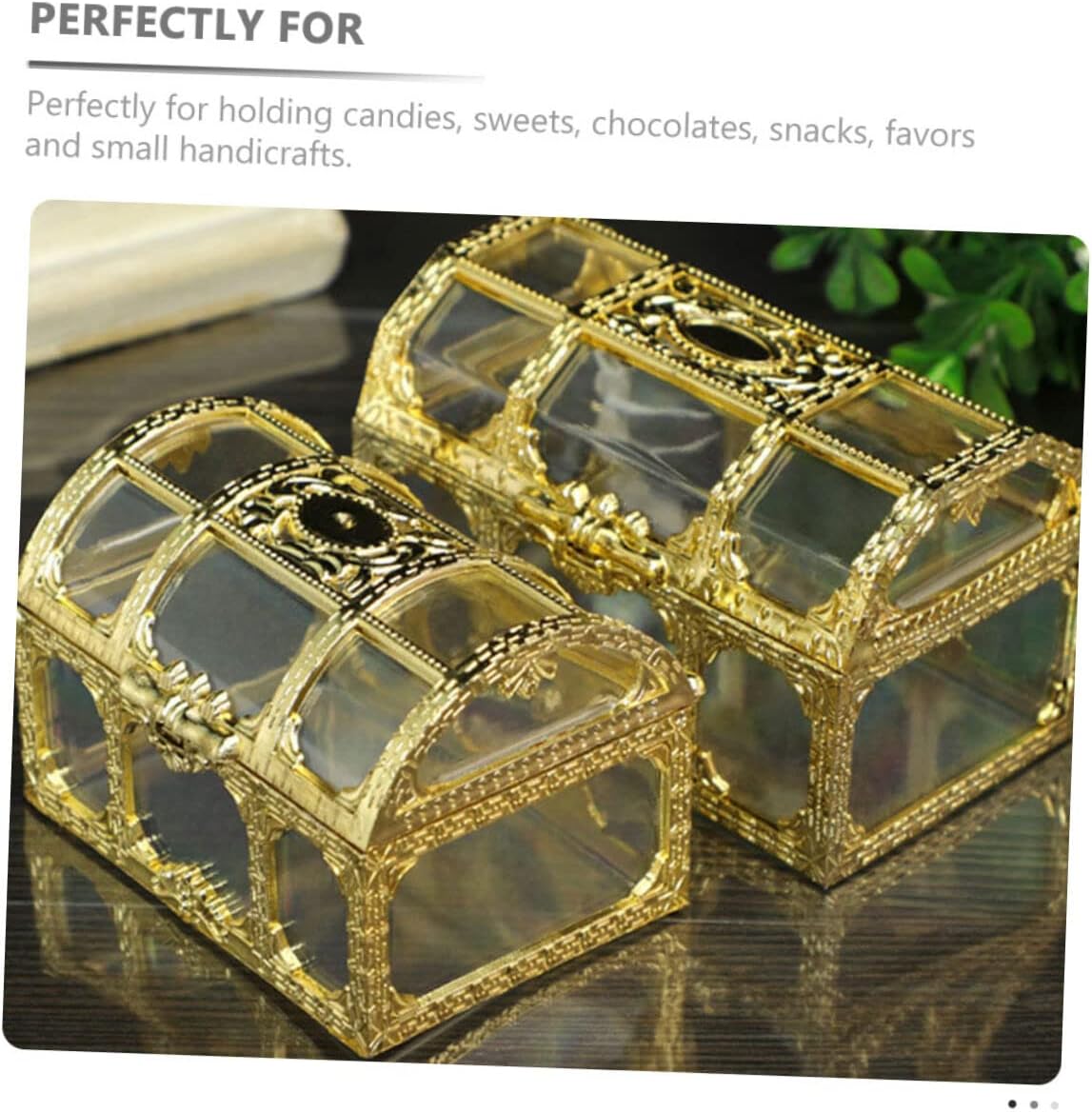 Gogogmee Cofre del tesoro, cajas de regalo cuadradas, contenedor ...