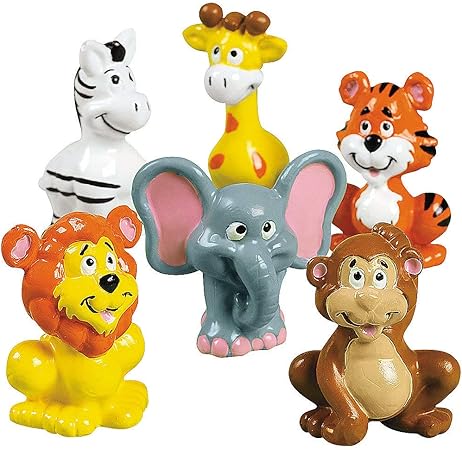Amazon.com: Fun Express Zoo Animal Figure Toys - Includes Zebras ...