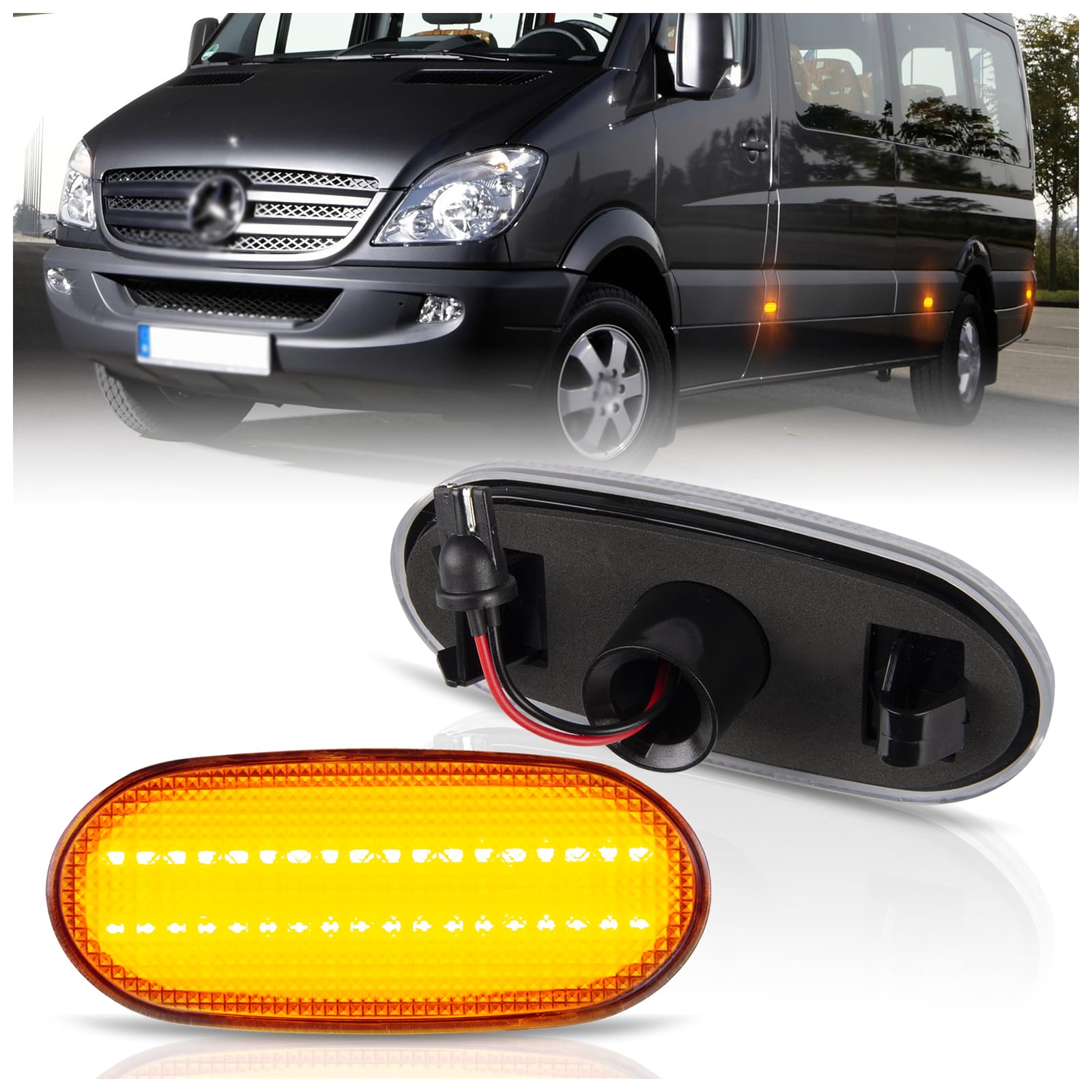 Amazon.com: POPMOTORZ 2 Pack LED Side Marker Turn Signal Side Marker ...