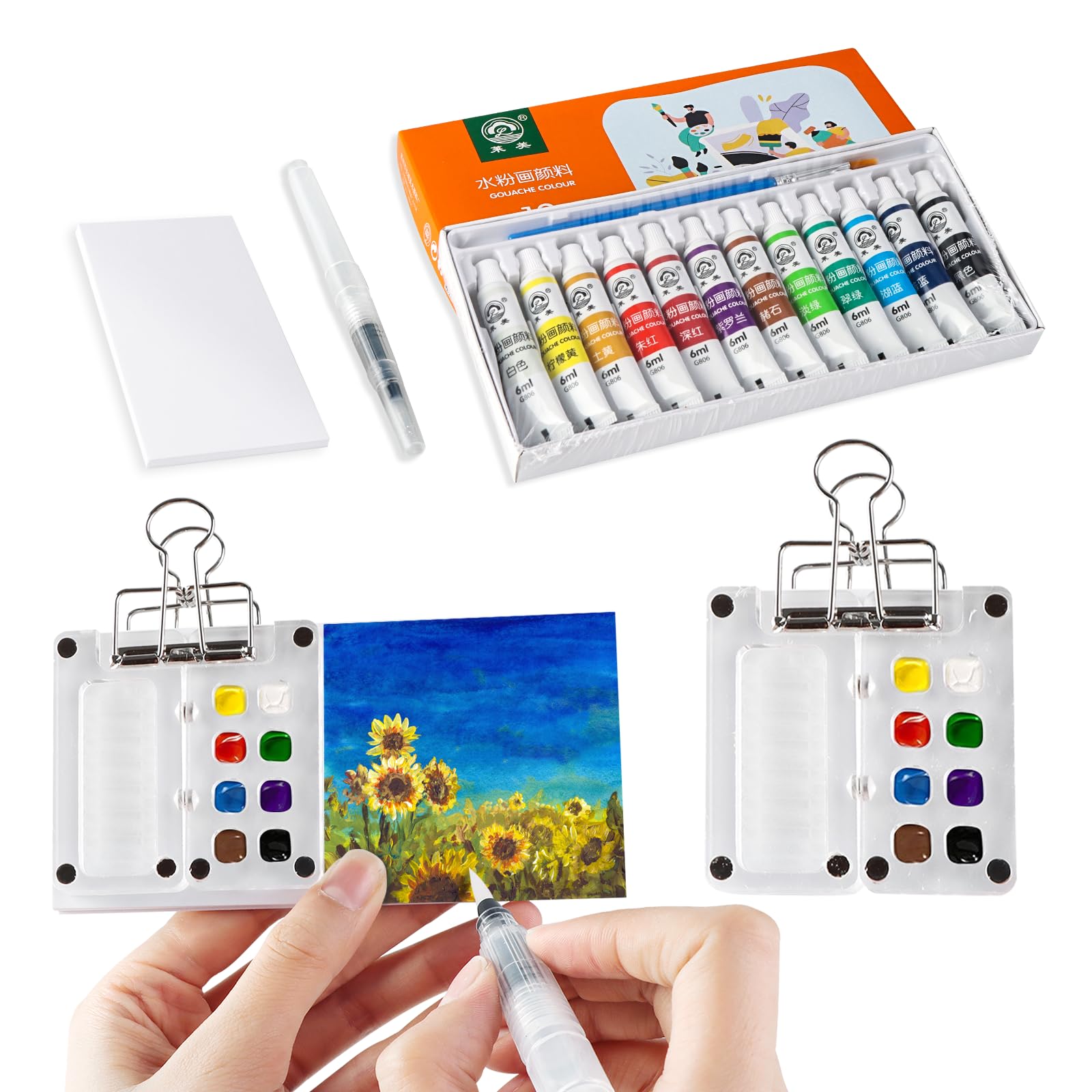 Amazon.com: Travel Paint Palette, Paint Palette Travel Kit, Mini ...