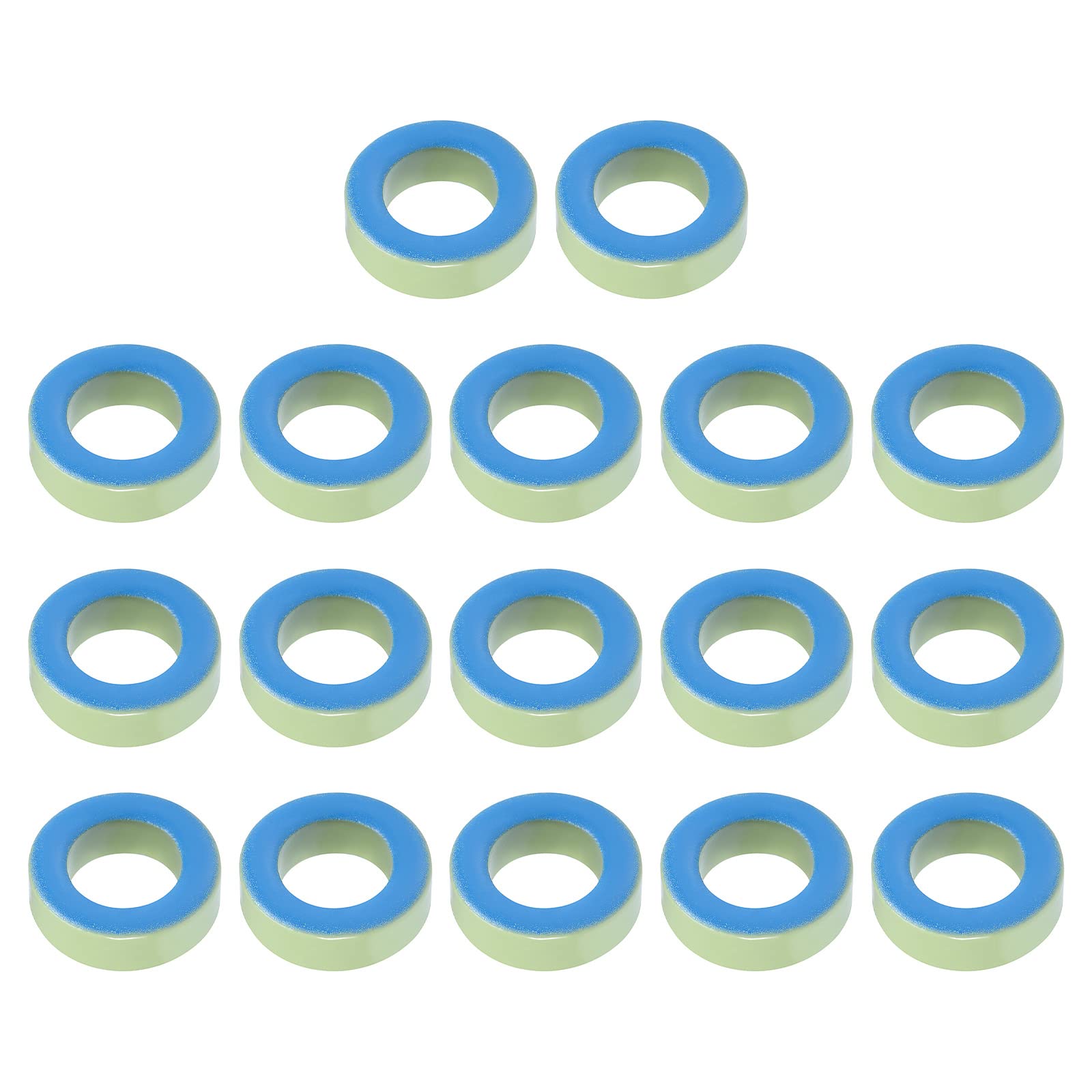YOKIVE 17 Pcs Toroid Core, Ferrite Chokes Ring Iron Powder Inductor ...