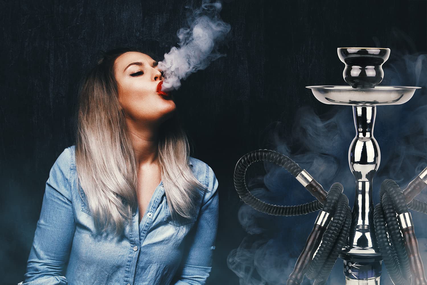Girl Smoking Hookah Wallpaper