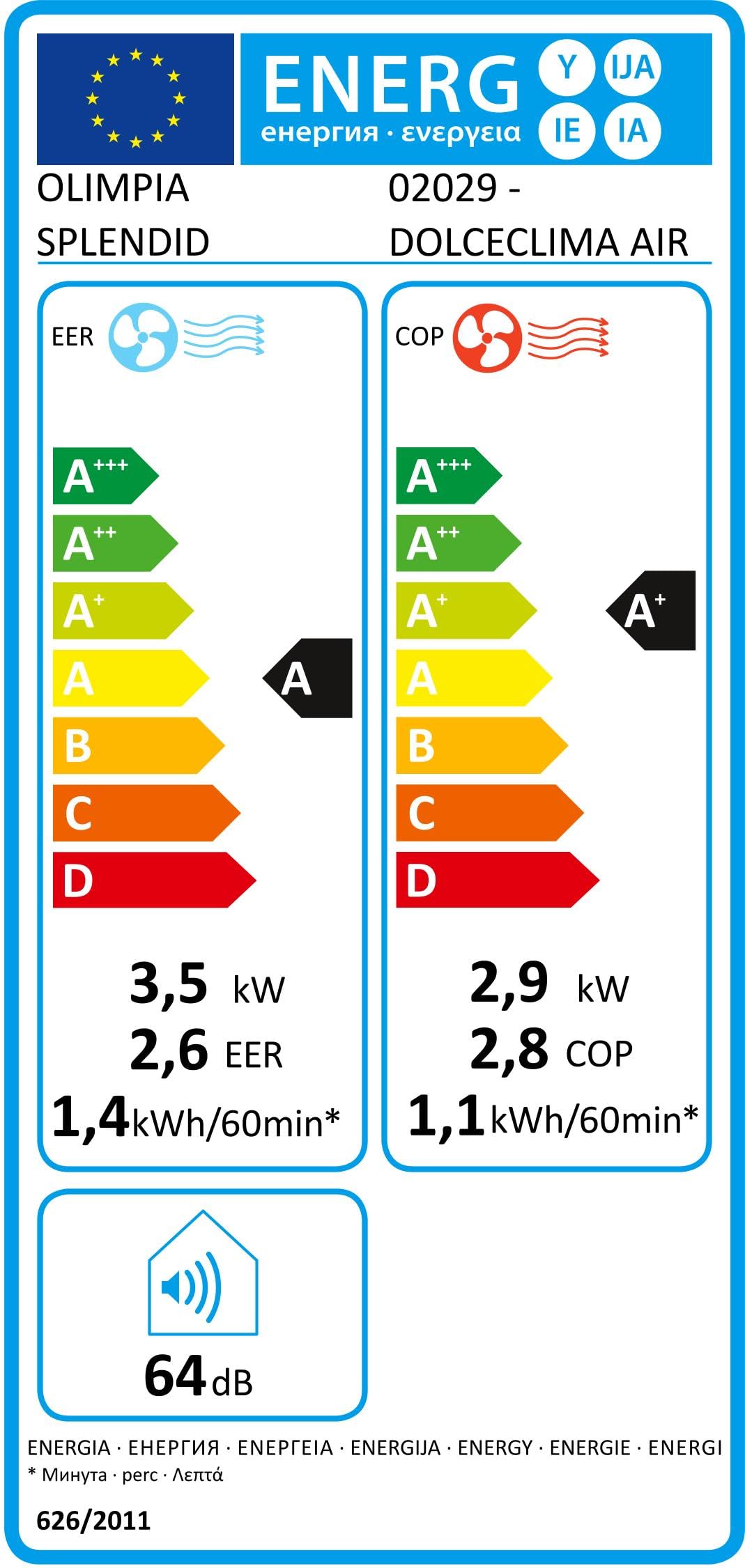Olimpia Splendid, Unico Air HP EFA Climatizzatore a Pompa di Calore ...