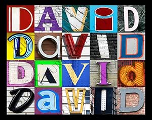 Amazon.com: Póster de David nombre personalizado utilizando cartel ...