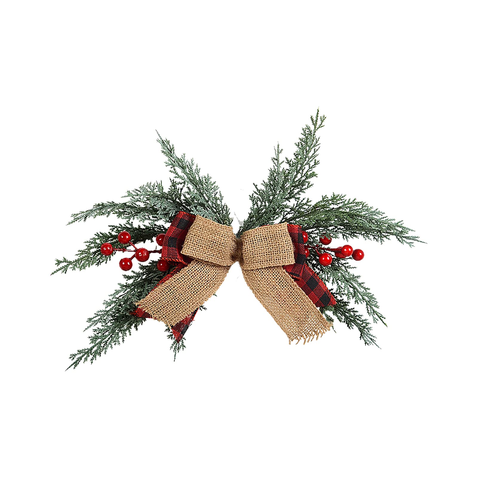 Amazon.com: belupai 18.9in Artificial Christmas Red Berries Swag ...