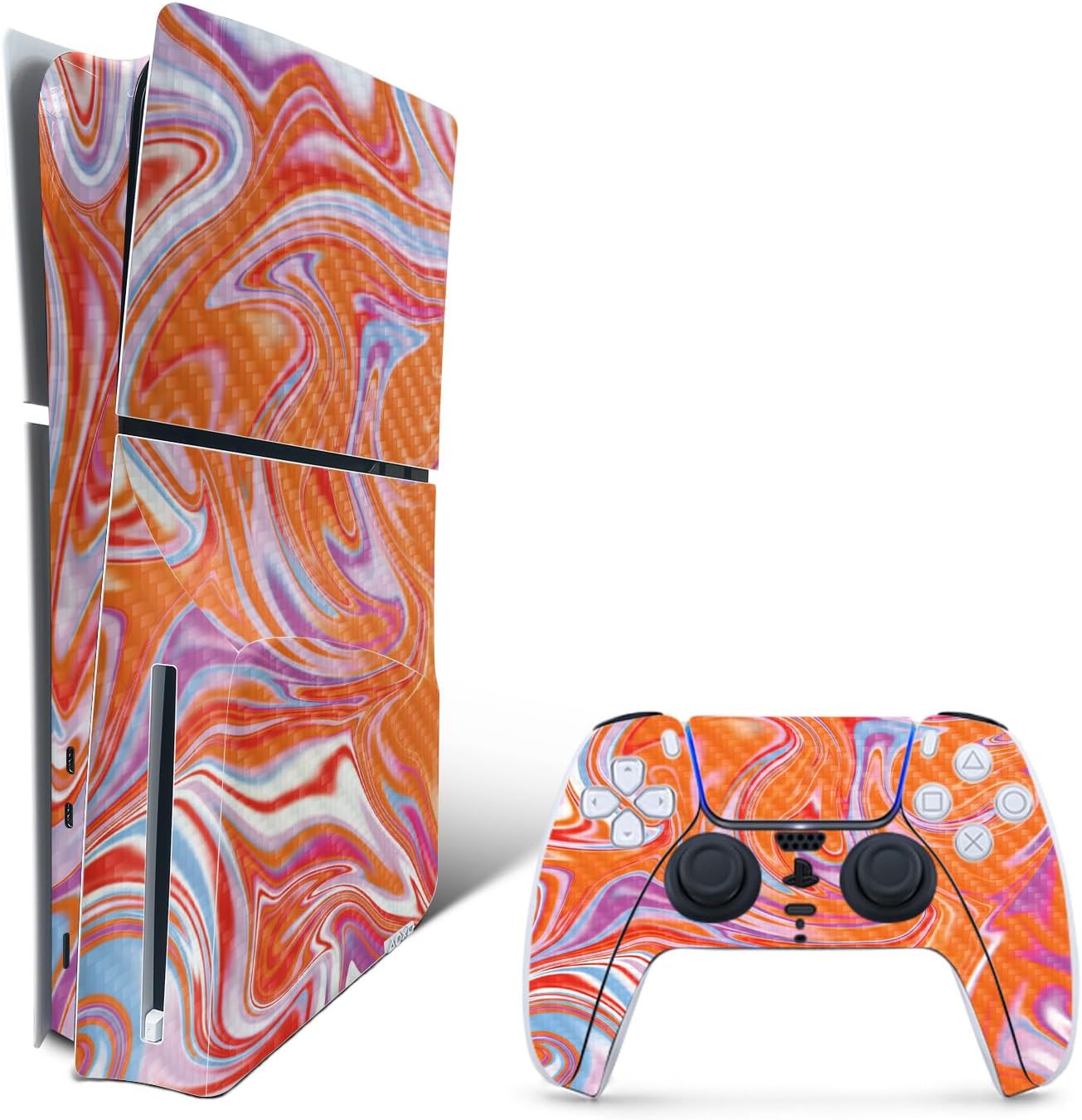 Amazon.com: MightySkins Carbon Fiber Skin for PS5 Playstation 5 Slim ...