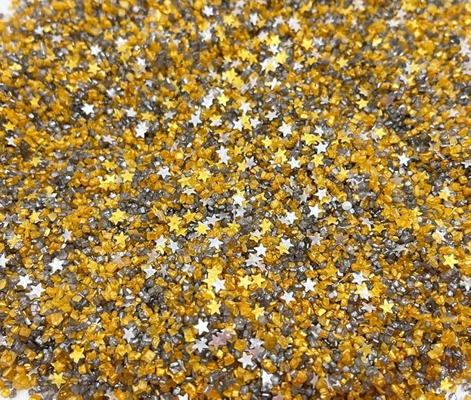 Edible Glitter stars Christmas Sprinkles Sugar Sparkly Sugar Crystals ...