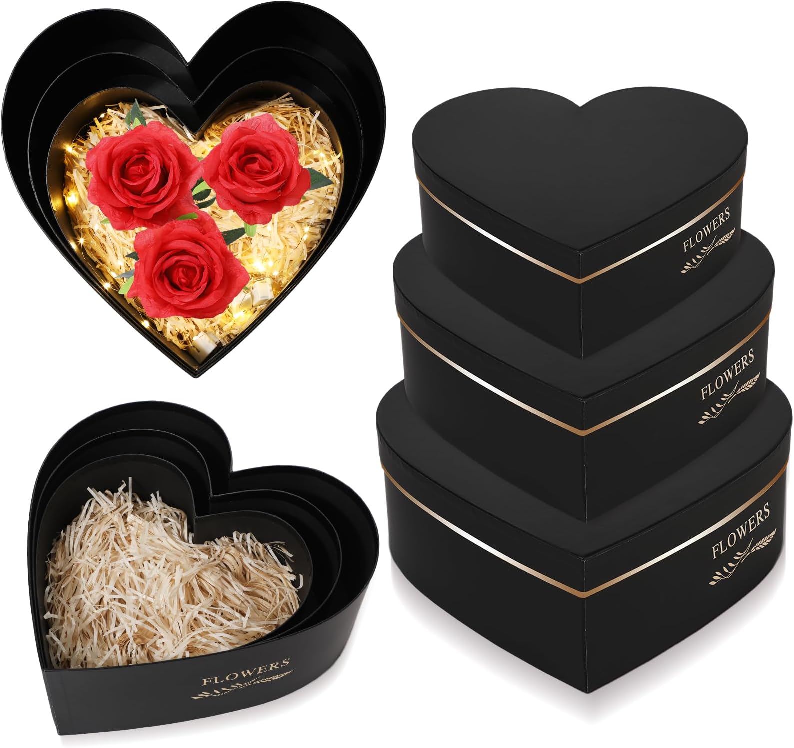 Amazon.com: Generic LoveLe Box 13.5'' Heart Shaped Cardboard Box ...