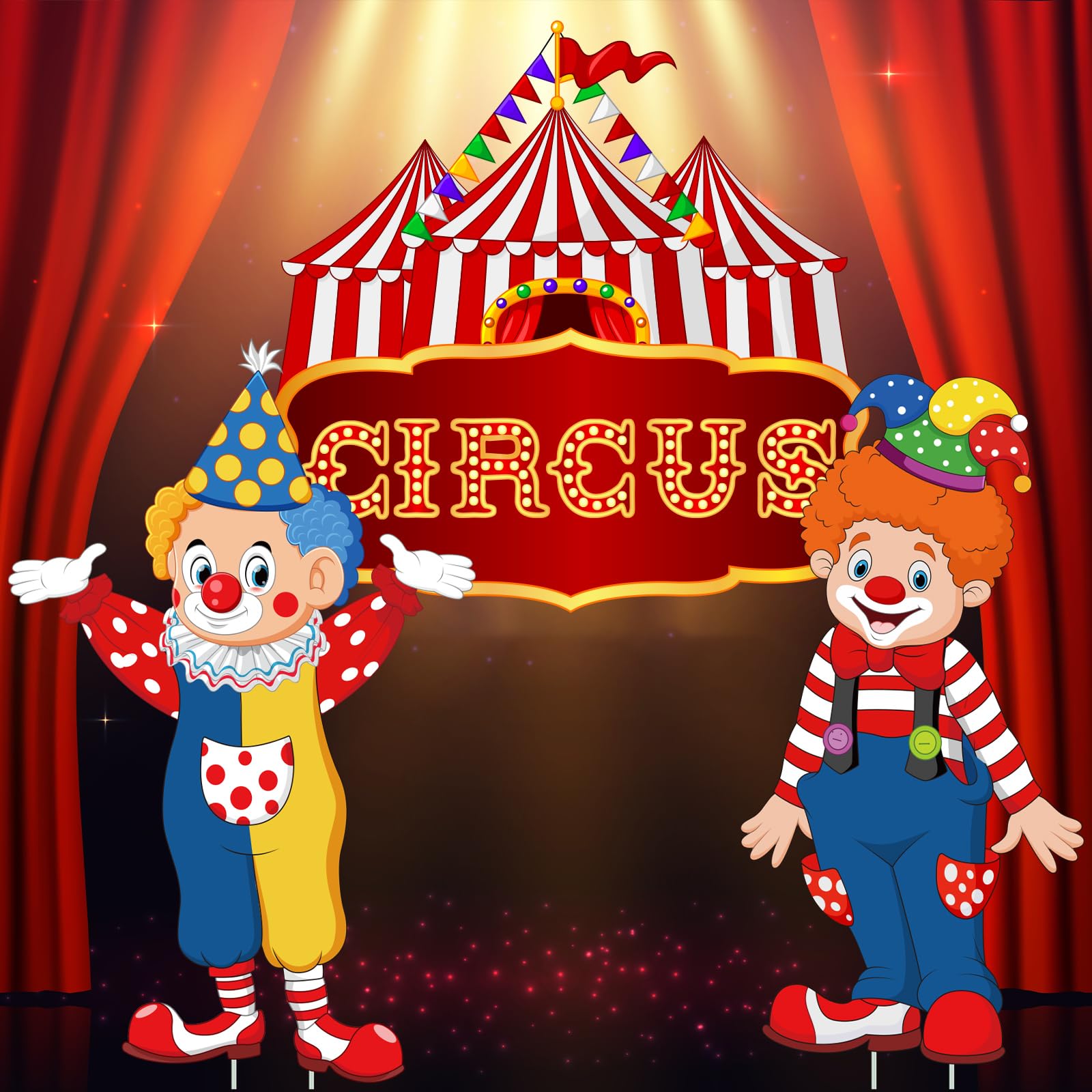 Amazon.com : Memorywuu 2 Pcs 13 x 39 Inch Large Circus Carnival Party ...