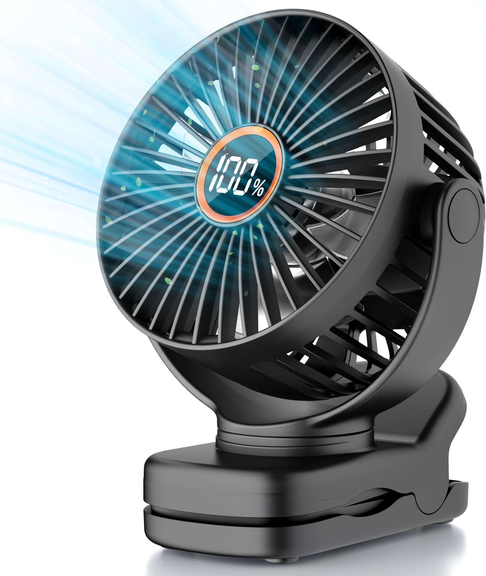 Amazon.com: Portable Clip on Fan, Oscillating ＆ 120° Rotate Battery ...