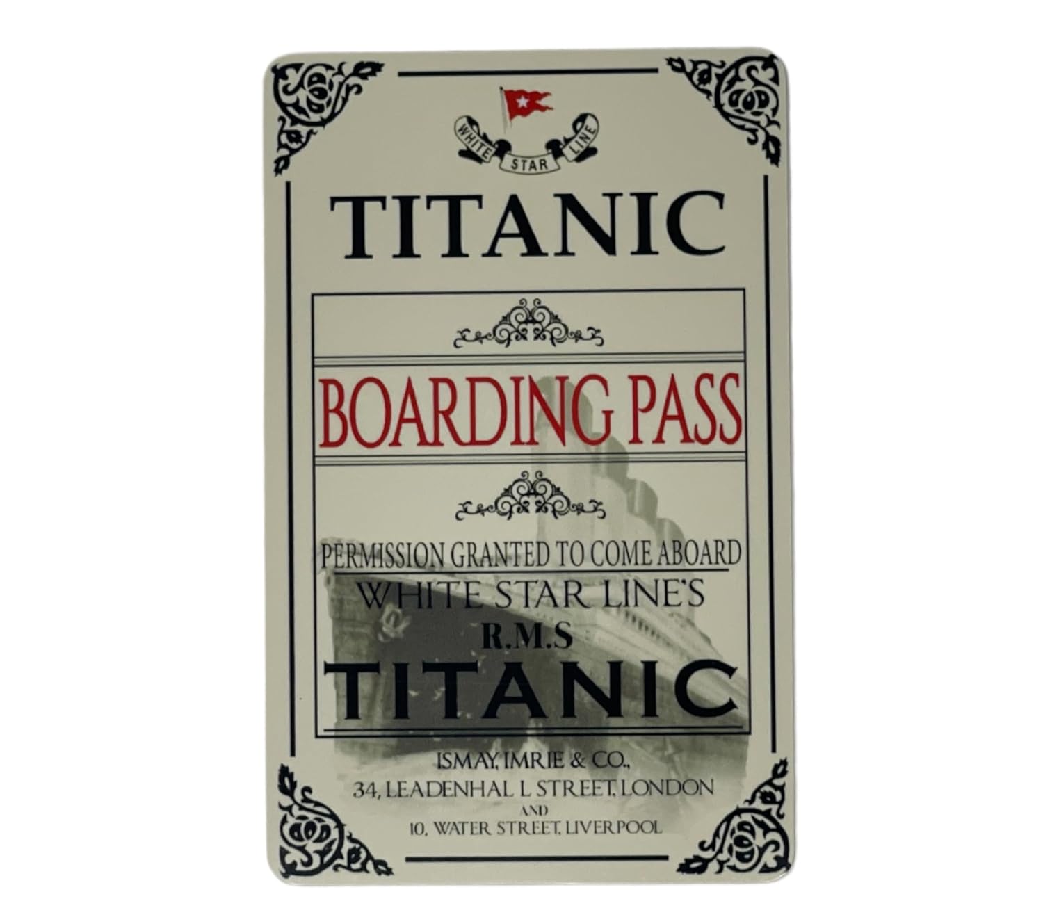 Amazon.com: RMS Titanic Ticket ID Card Titanic Boarding Pass History ...