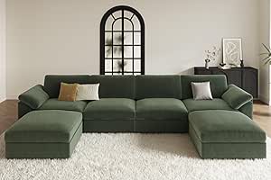 Amazon.com: EASE MOOSE Modular Sectional Sofa,Oversized U Shape Sectional Couch with Ottoman ...