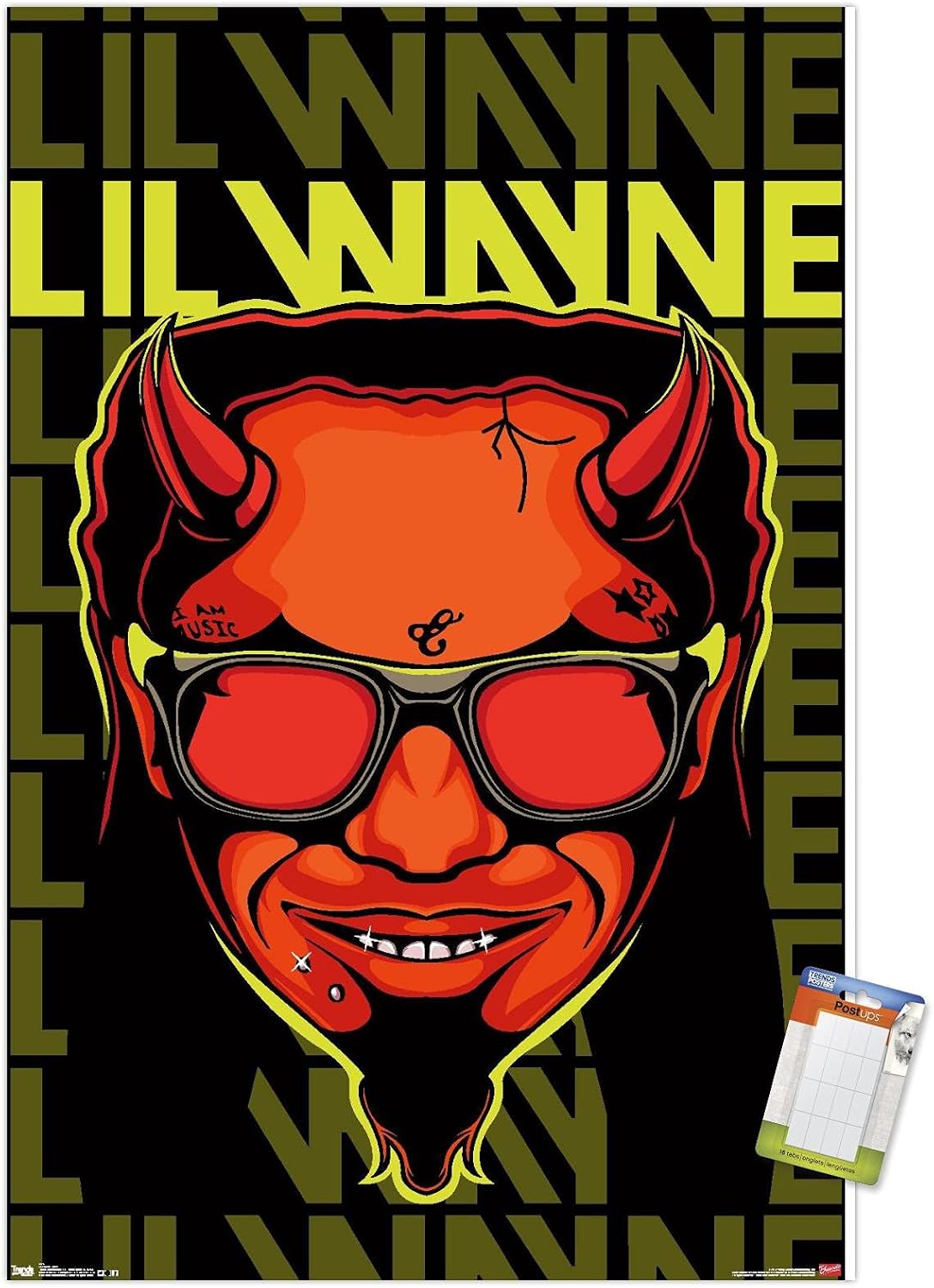 Amazon.com: Trends International Lil Wayne - Devil Wall Poster, 22.375 ...