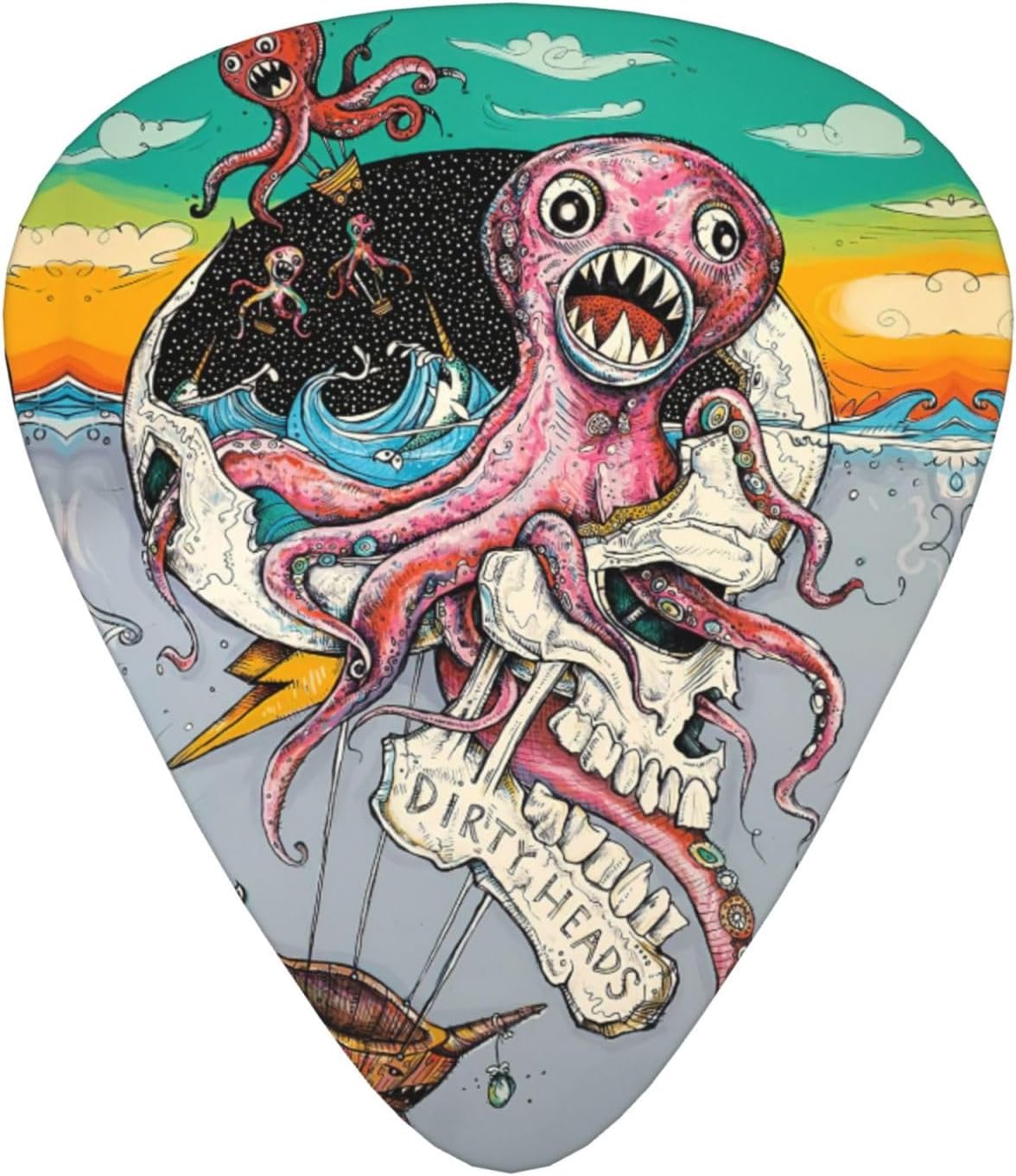 Amazon.com: Dirty Rock Band Heads 12 Pcs Guitar Picks Plectrums ...