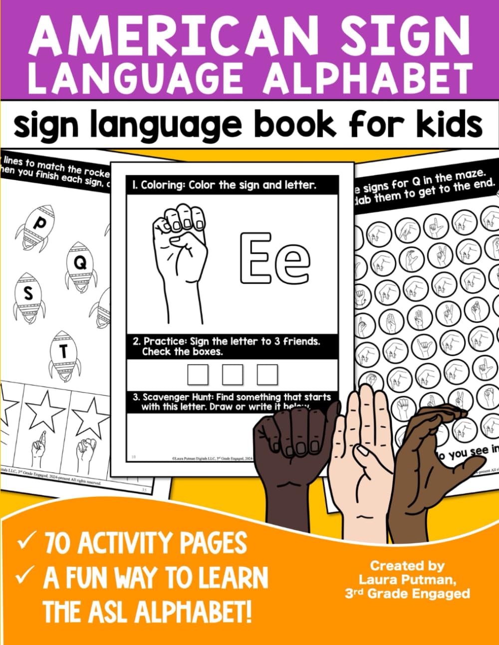 Sign Language Book for Kids: American Sign Language Alphabet: Putman ...