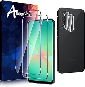 Amazon.com: Anoowkoa 2 Pack for Samsung Galaxy A26 5G Screen Protector + [2 Pack] Galaxy A26 5G ...