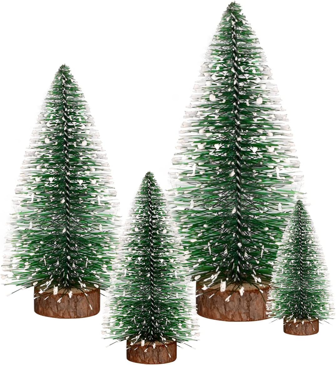 Amazon.com: NotiGat Mini Christmas Tree Bottle Brush Christmas Trees ...