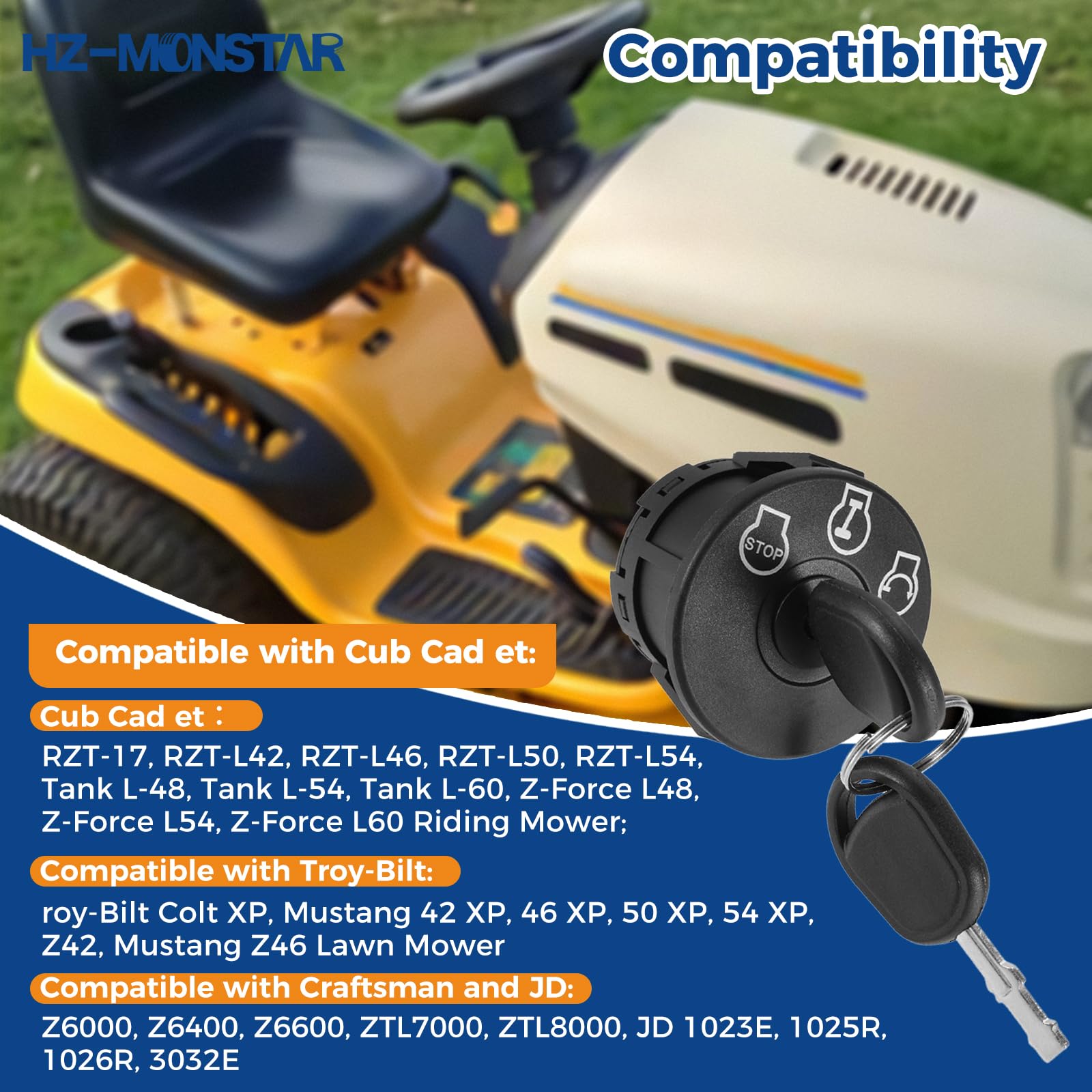 Snapklik.com : HZ-MONSTAR 925-04228 Ignition Switch, 5 Terminals 3 ...