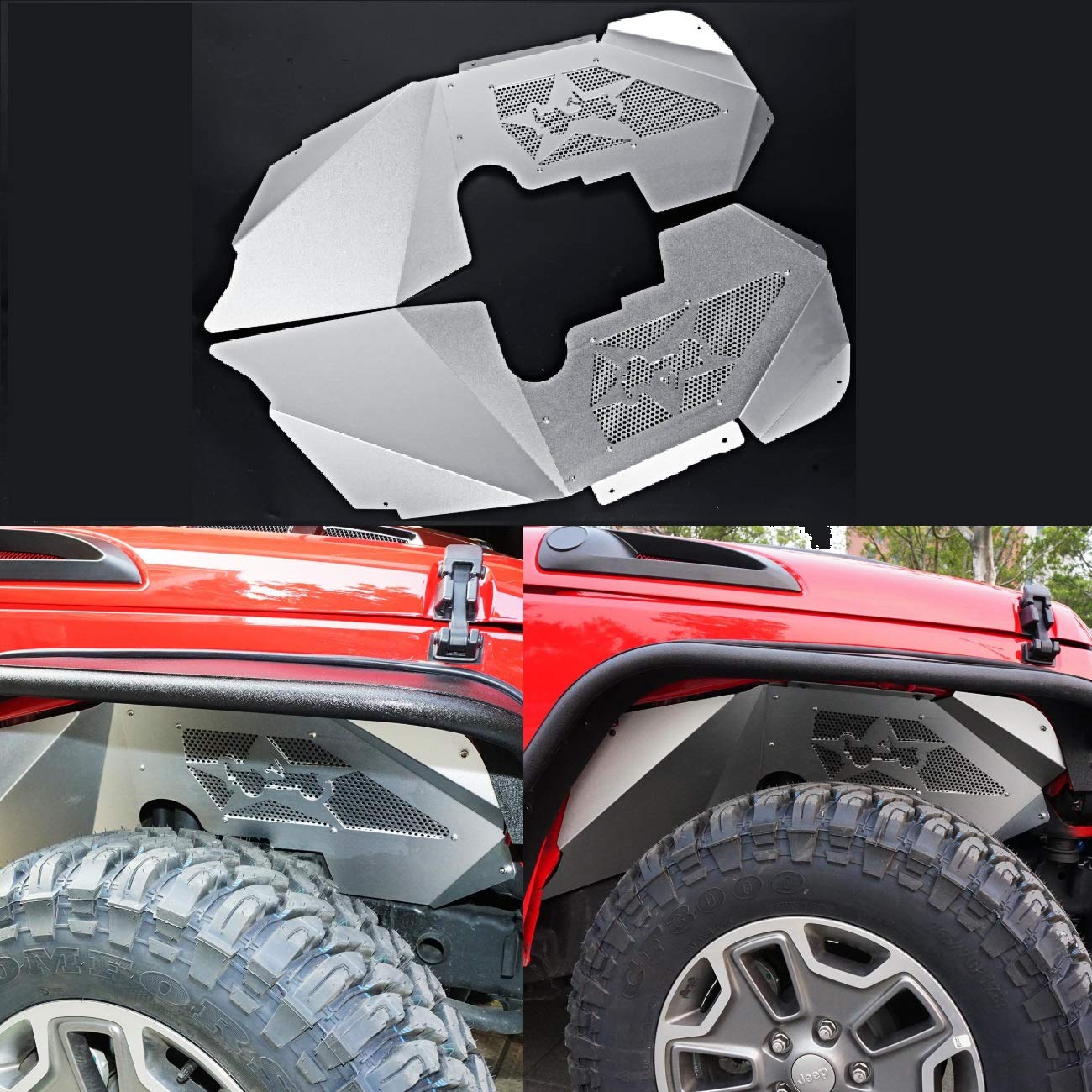Snapklik.com : Front Inner Fender Liners, High Strength Aluminum Alloy ...