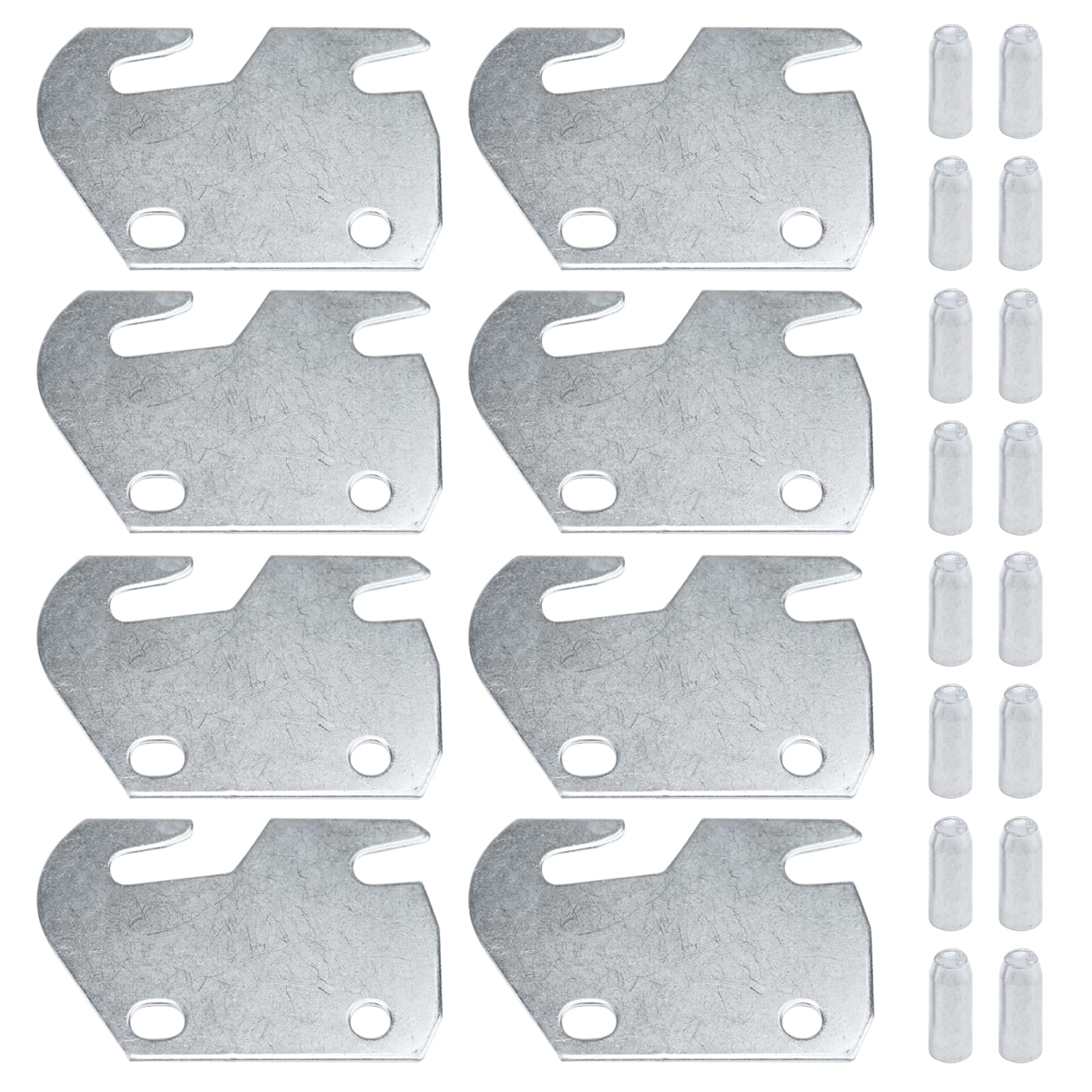 Buy Risbay 8Sets Silver Iron Wood Bed Hinge Connectors Bed Rail Hook ...