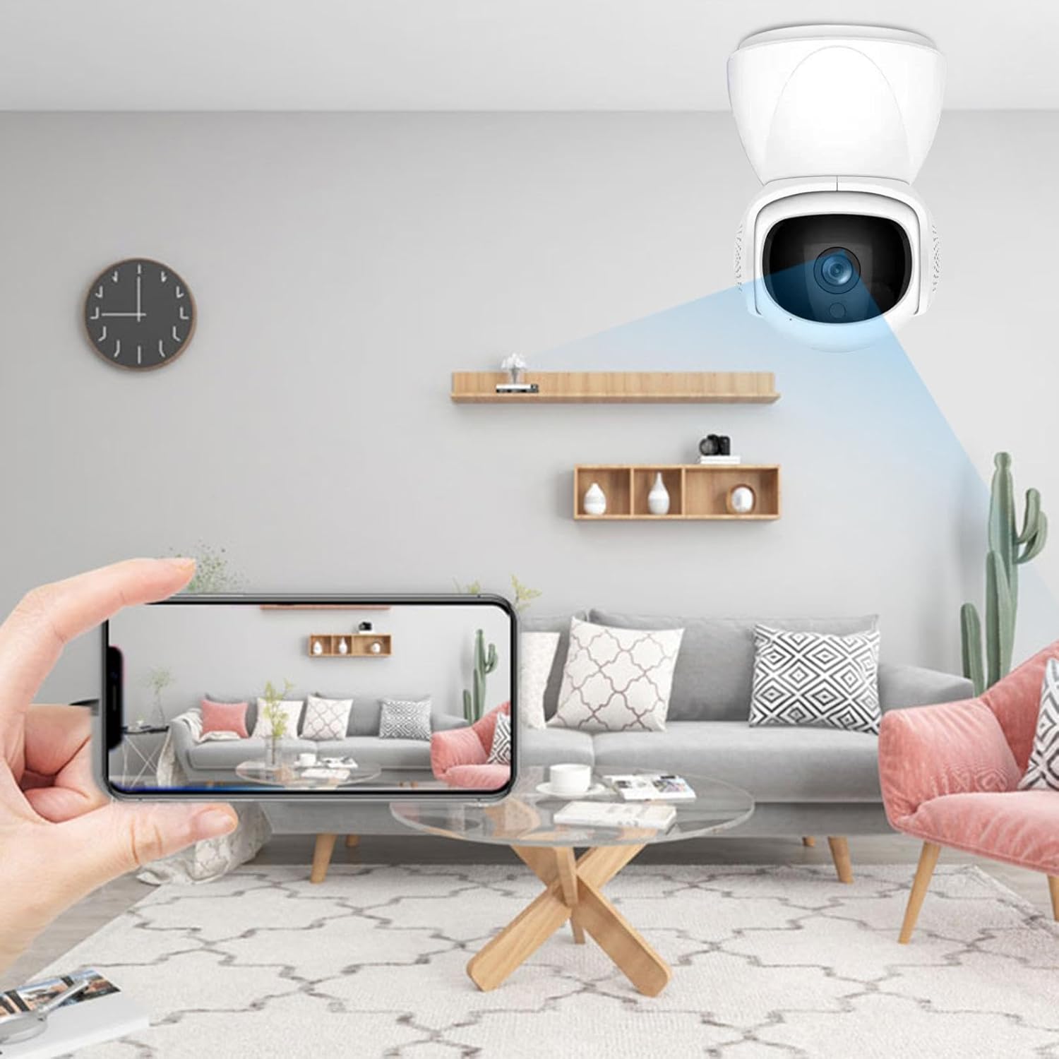 Amazon.com : Indoor Security Camera 2K, 360 Camera for Home Security ...