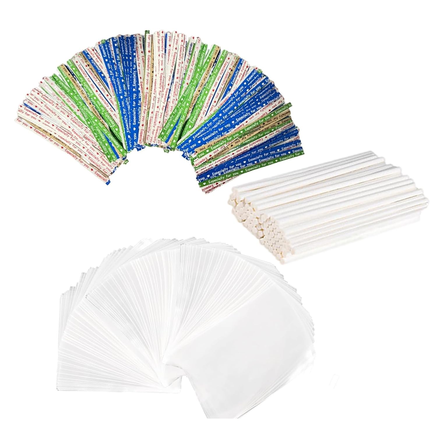 Amazon.com: 600 PCS Cake Pop Sticks and Wrappers Kit,Paper Lollipop ...