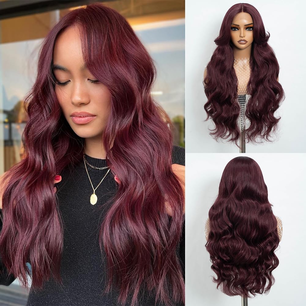 Amazon.com : 28 Inch Half Lace Front Braided Wigs for Black Women ...