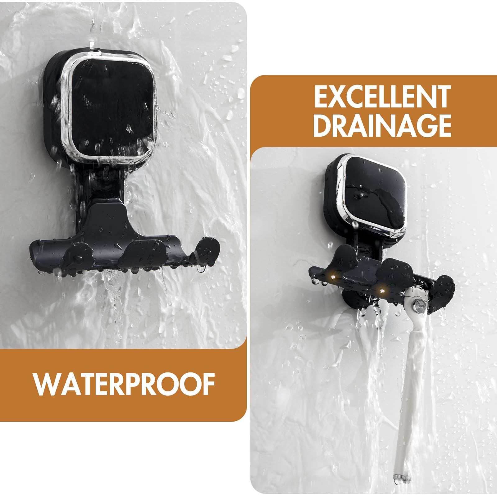 Snapklik.com : Suction Razor Holder For Shower 2 Pack, Vacuum Suction ...