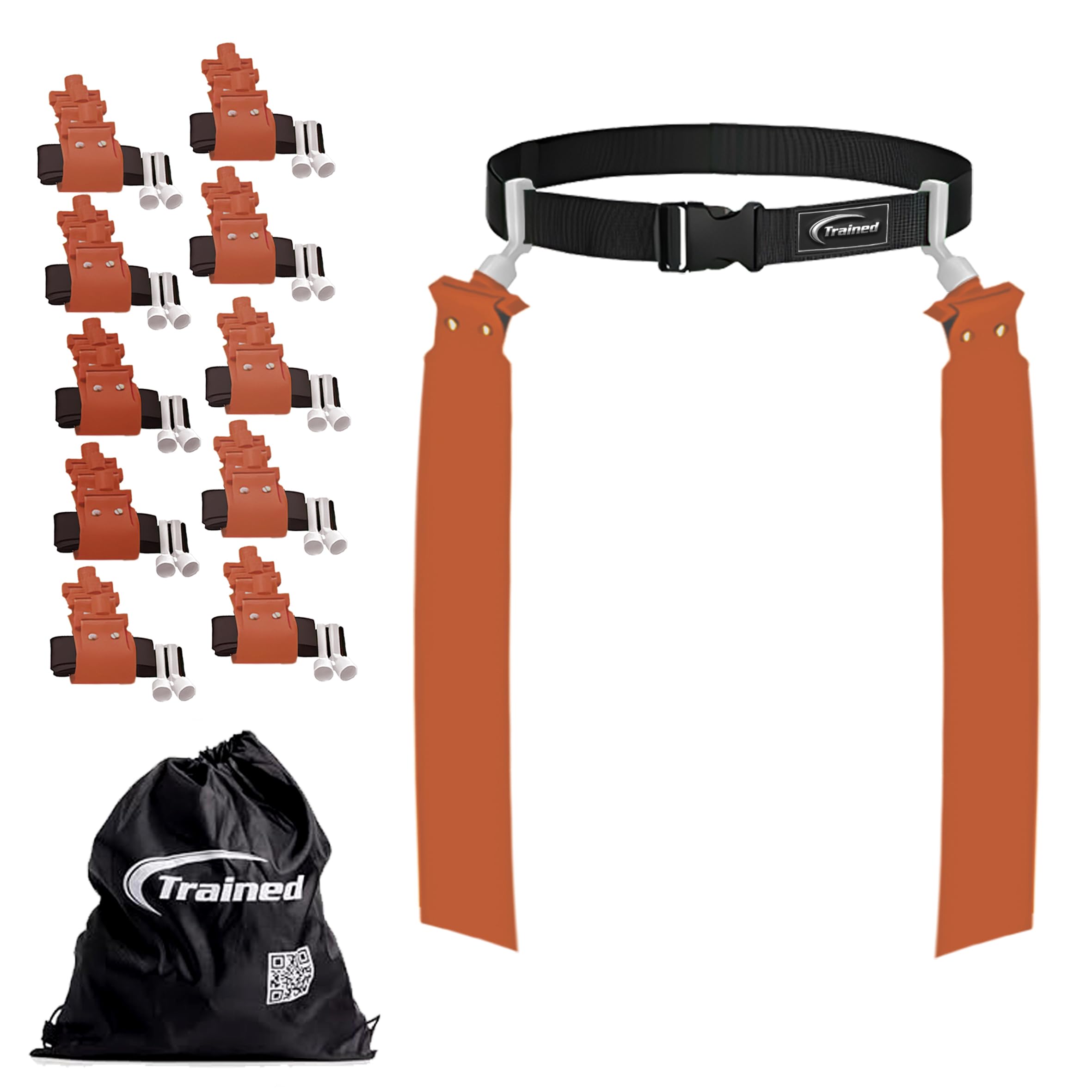 Snapklik.com : Trained 10 Man Flag Football Belt Pop Set