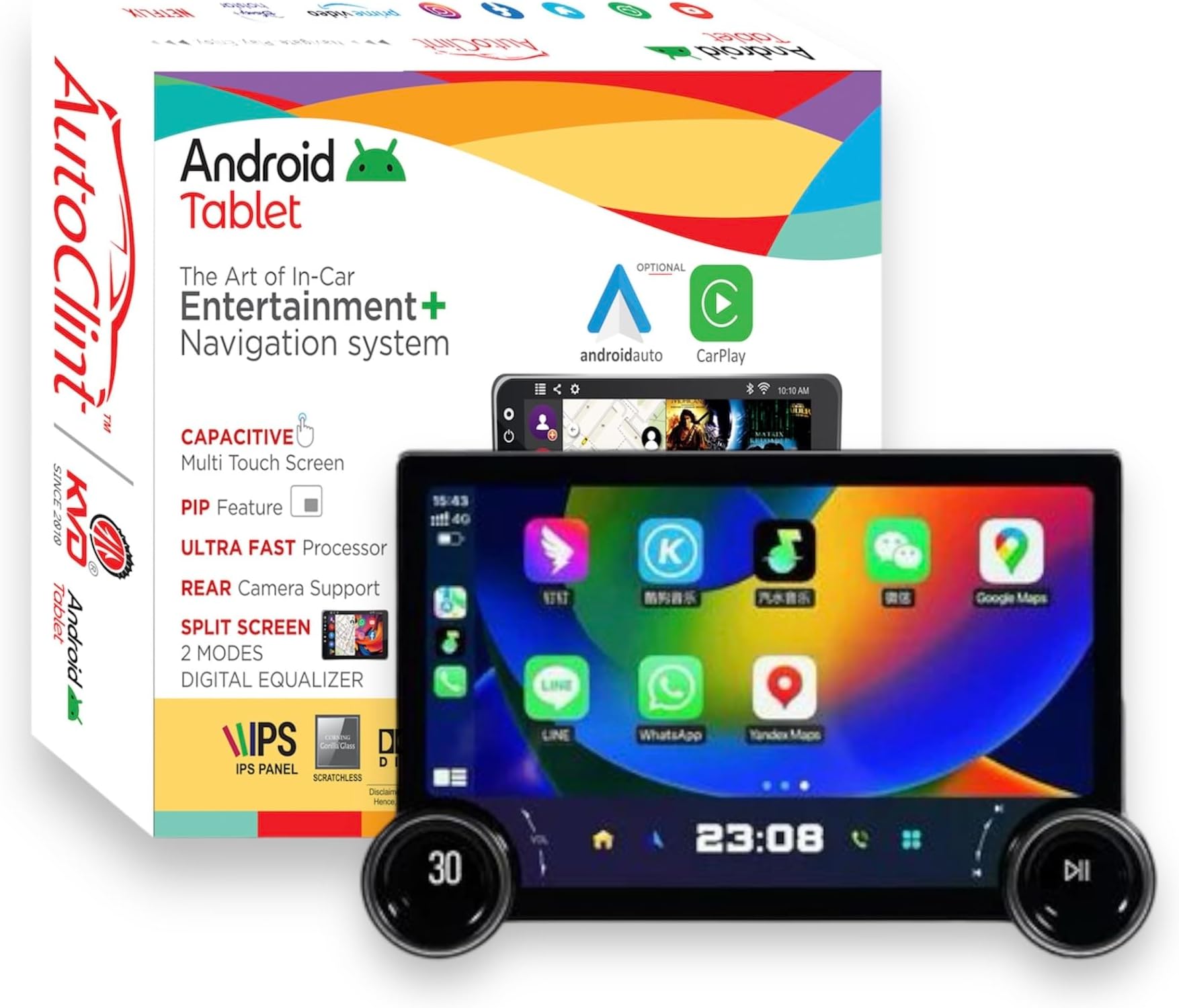 KVD Diamond 2k 11.8" Universal Car Android Double Din Stereo Player ...