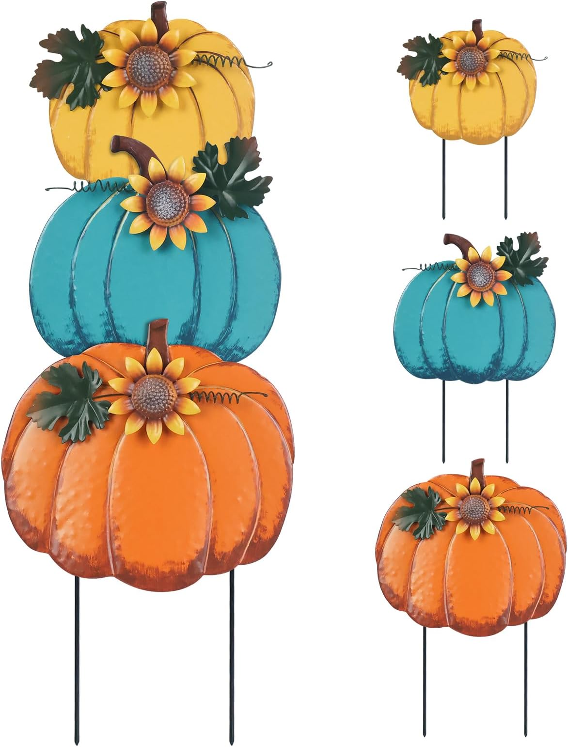 Amazon.com : Geetery 3 Pcs Fall Pumpkin Yard Stakes Decoration 31 Inch ...