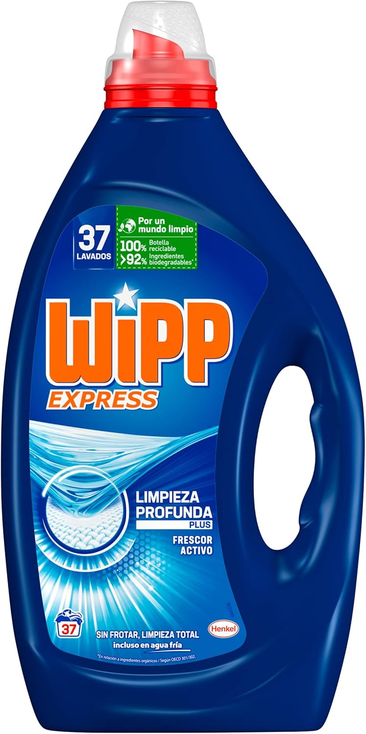 Wipp Express Gel – Detergent For Clothes, Blue, 47d (3litros) : Amazon ...