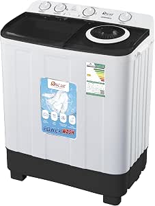 OSCAR 10kg Twin tub portable Washing Machine, Powerful Pulsator, Energy ...