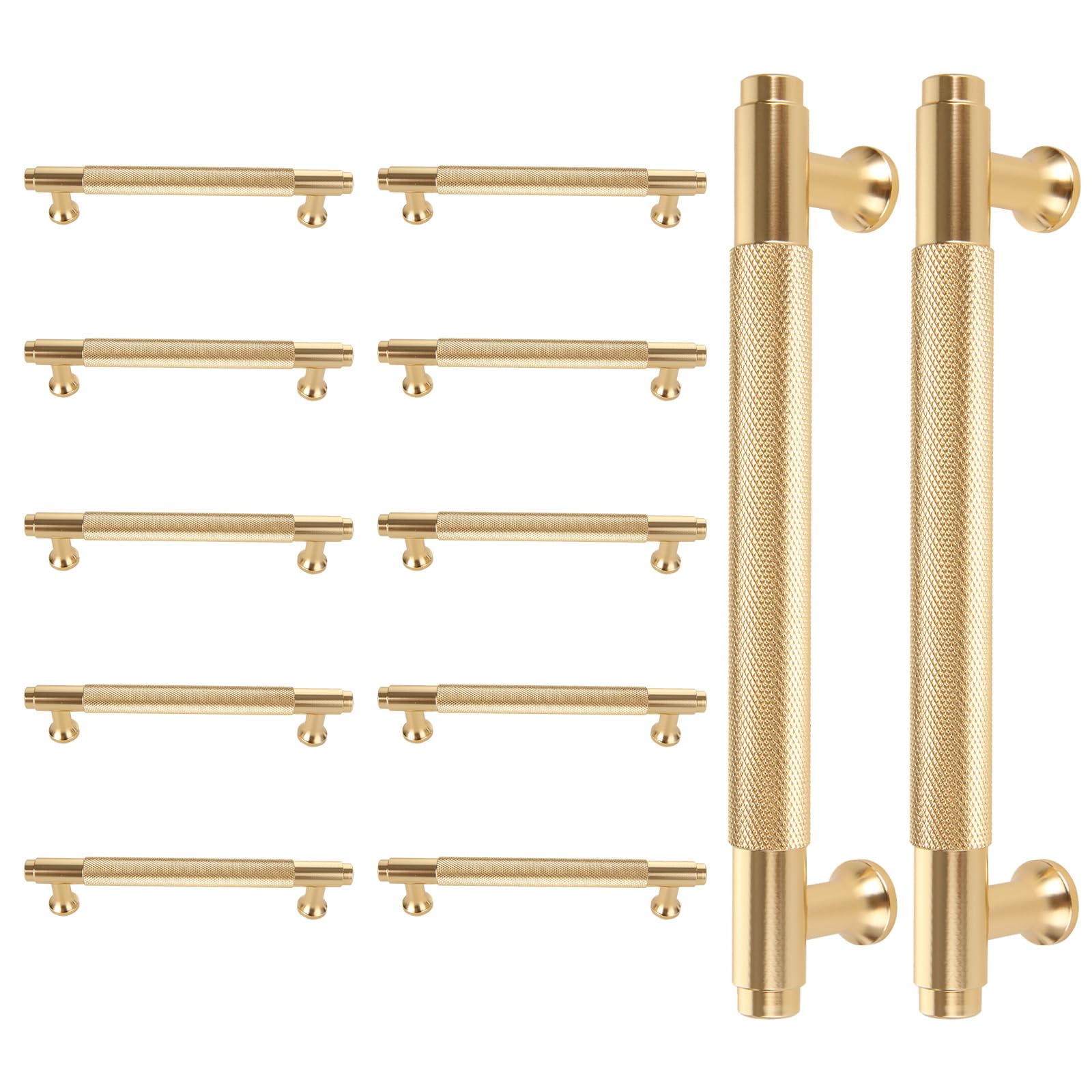 ZOFUN 12 Pcs Cupboard Handles 128 mm, Gold Kitchen Cupboard Handles ...