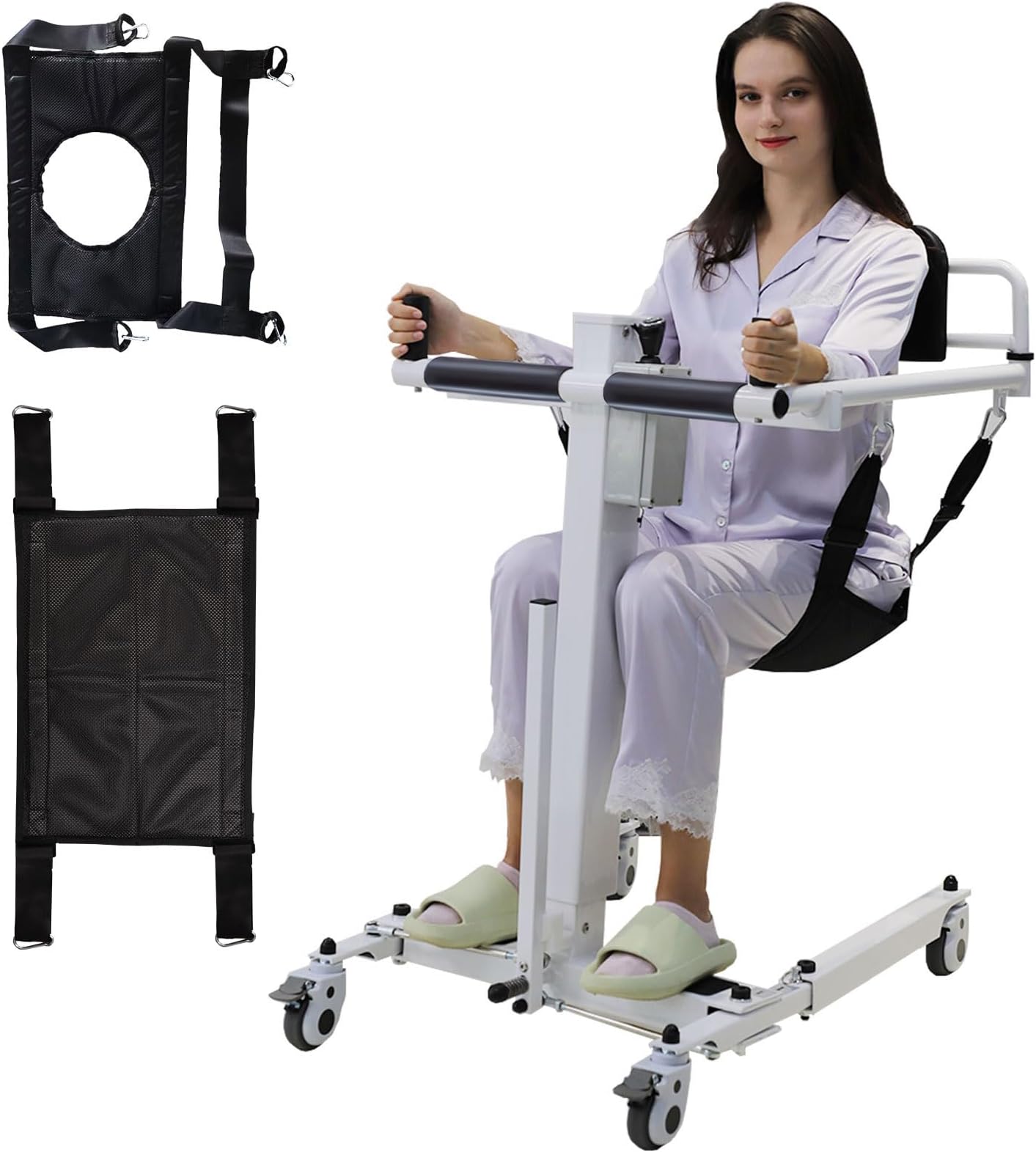 Amazon.com: Electric Patient Lift Transfer Chair, Foldable Wheelchair ...