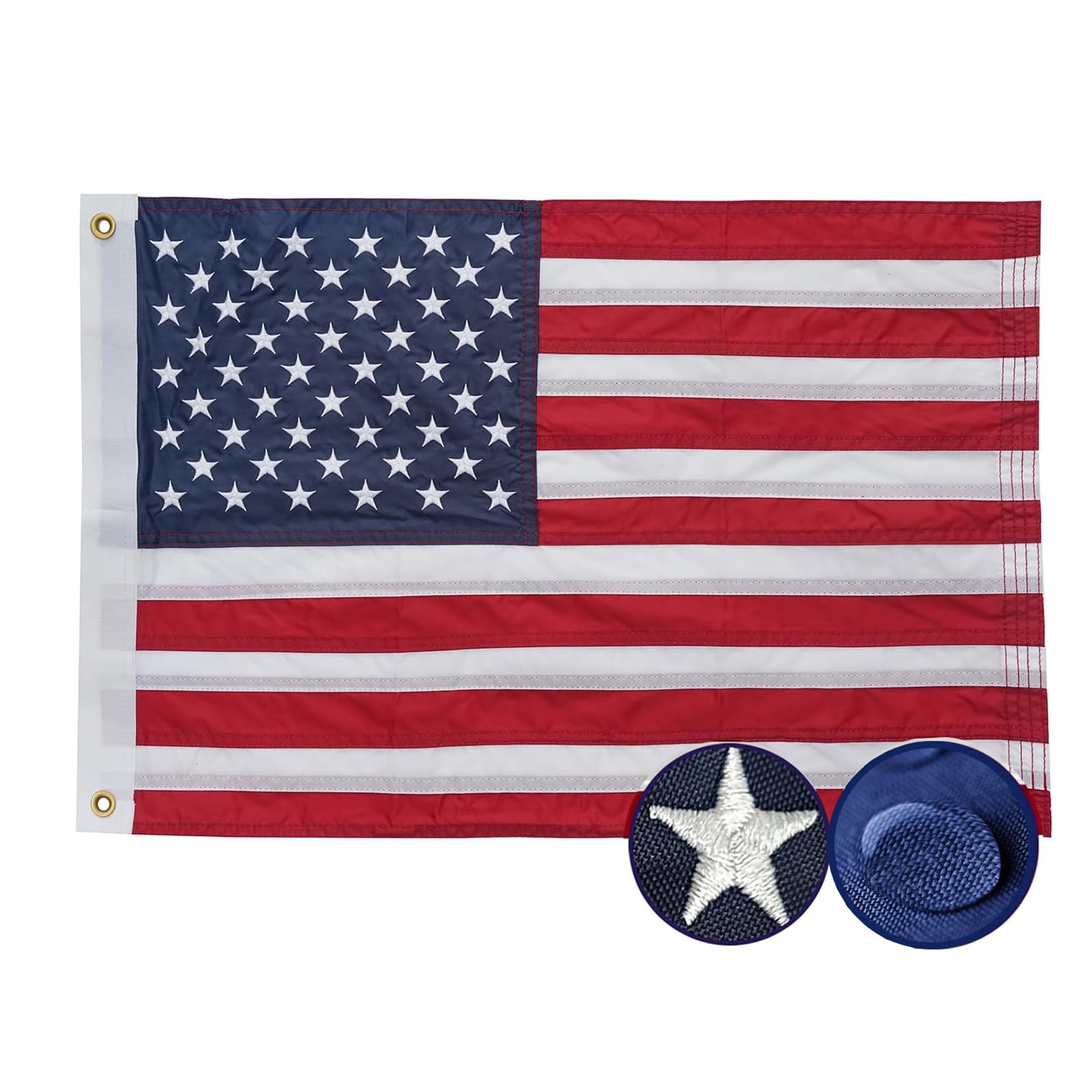 Amazon.com : AMZFLAG American Boat Flag 12x18 In Outdoor Made in USA ...