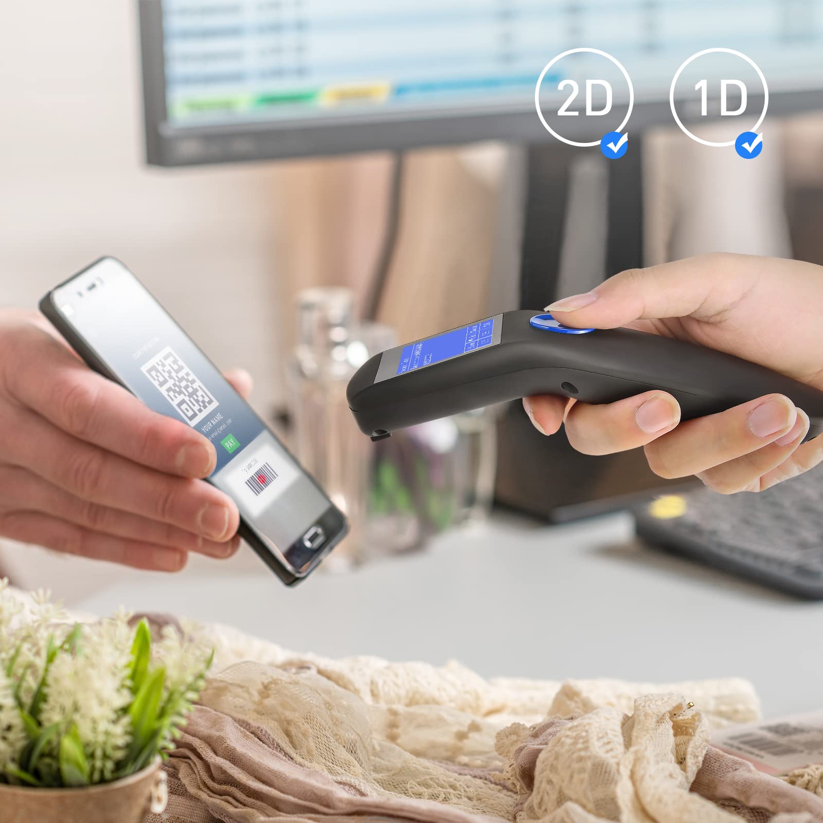 2d Barcode Scanner Eyoyo Barcode Scanner 1D 2D QR Handheld, Code ...