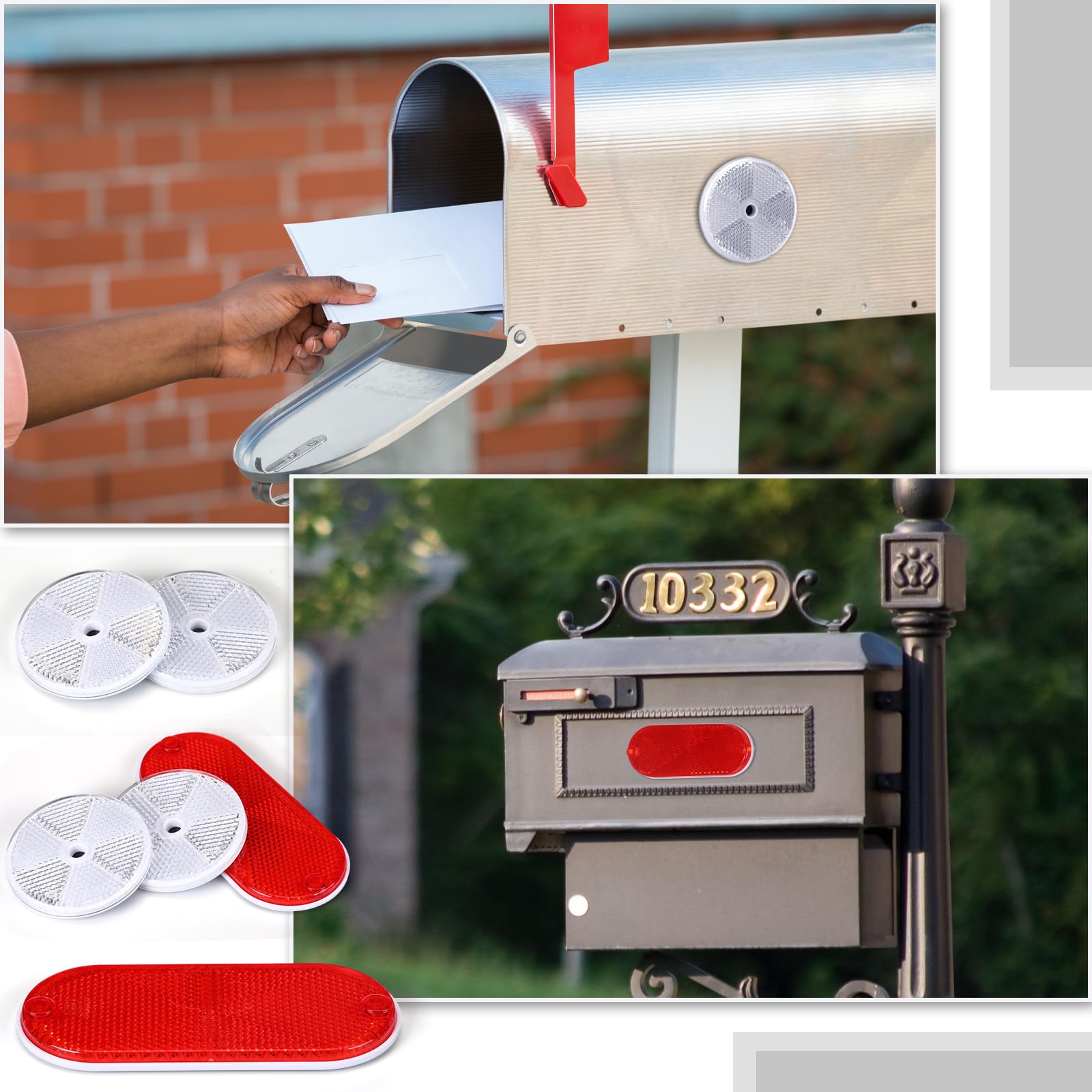Red Reflectors For Trailers 20 Pcs Front Reflector Round Trailer ...