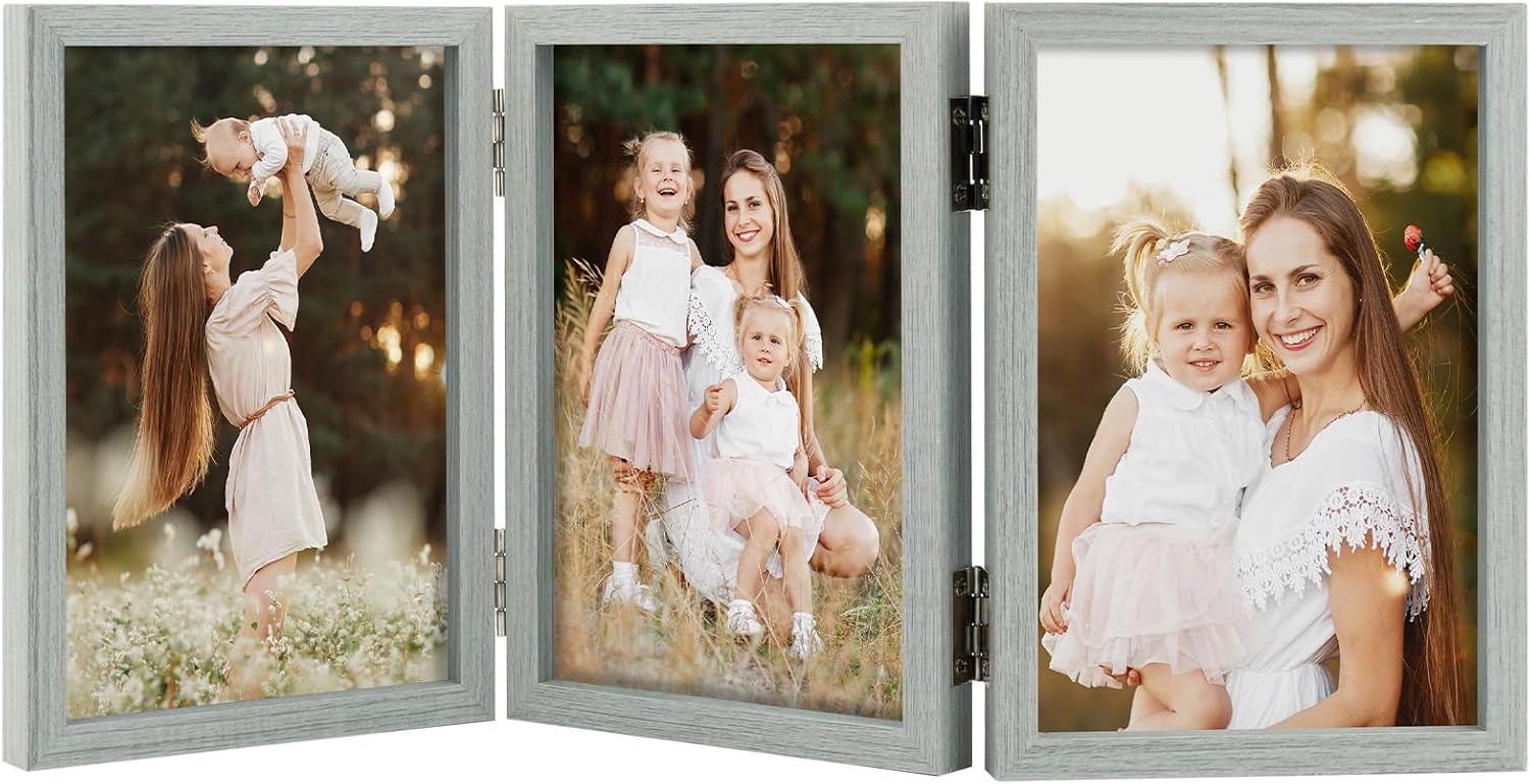 Amazon.com - Space Art Deco Triple 4x6 Picture Frame, 3 4x6 Folding ...