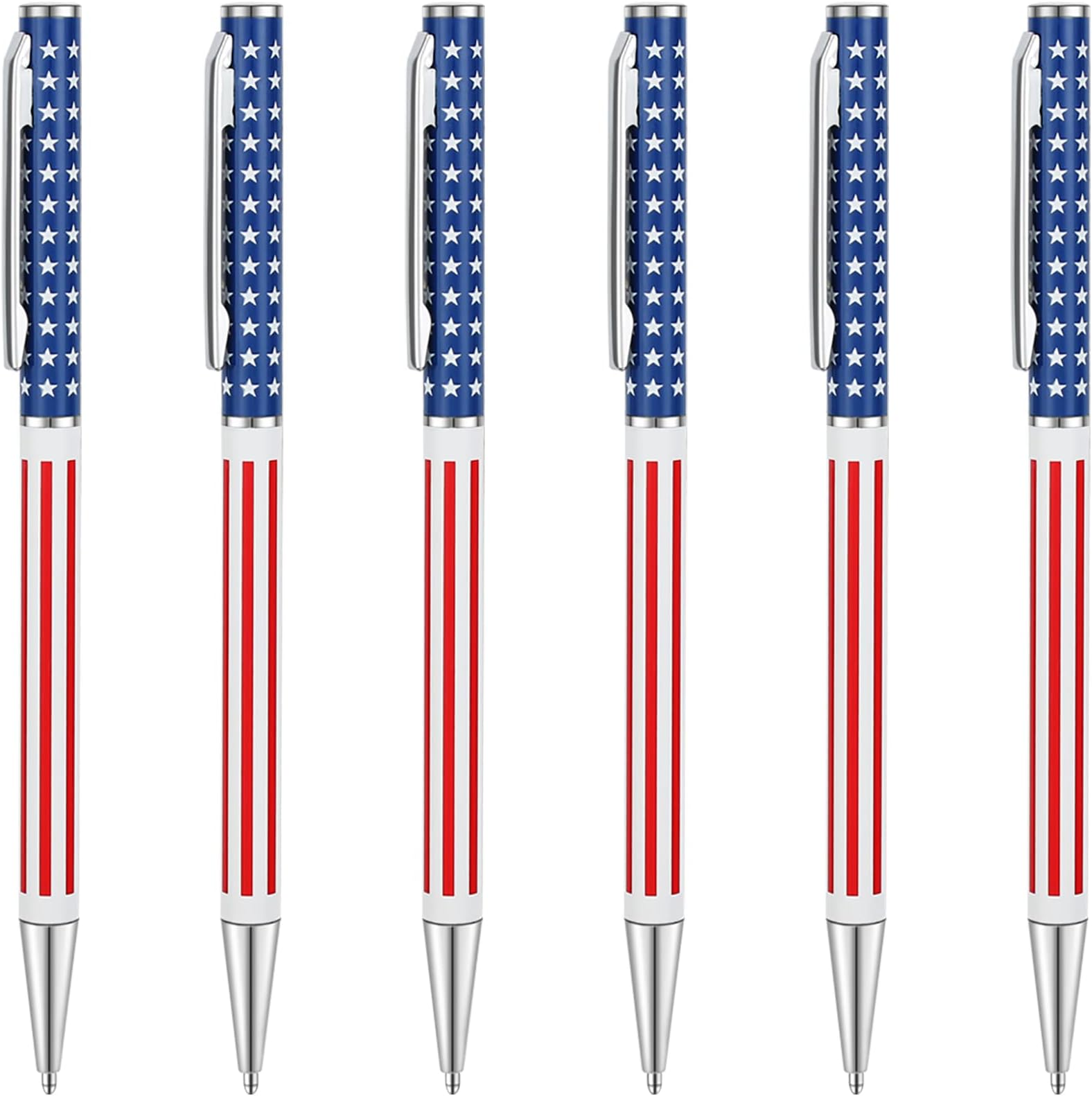 Amazon.com : Unibene Slim Metal Retractable Ballpoint Pens Bulk of 6 ...