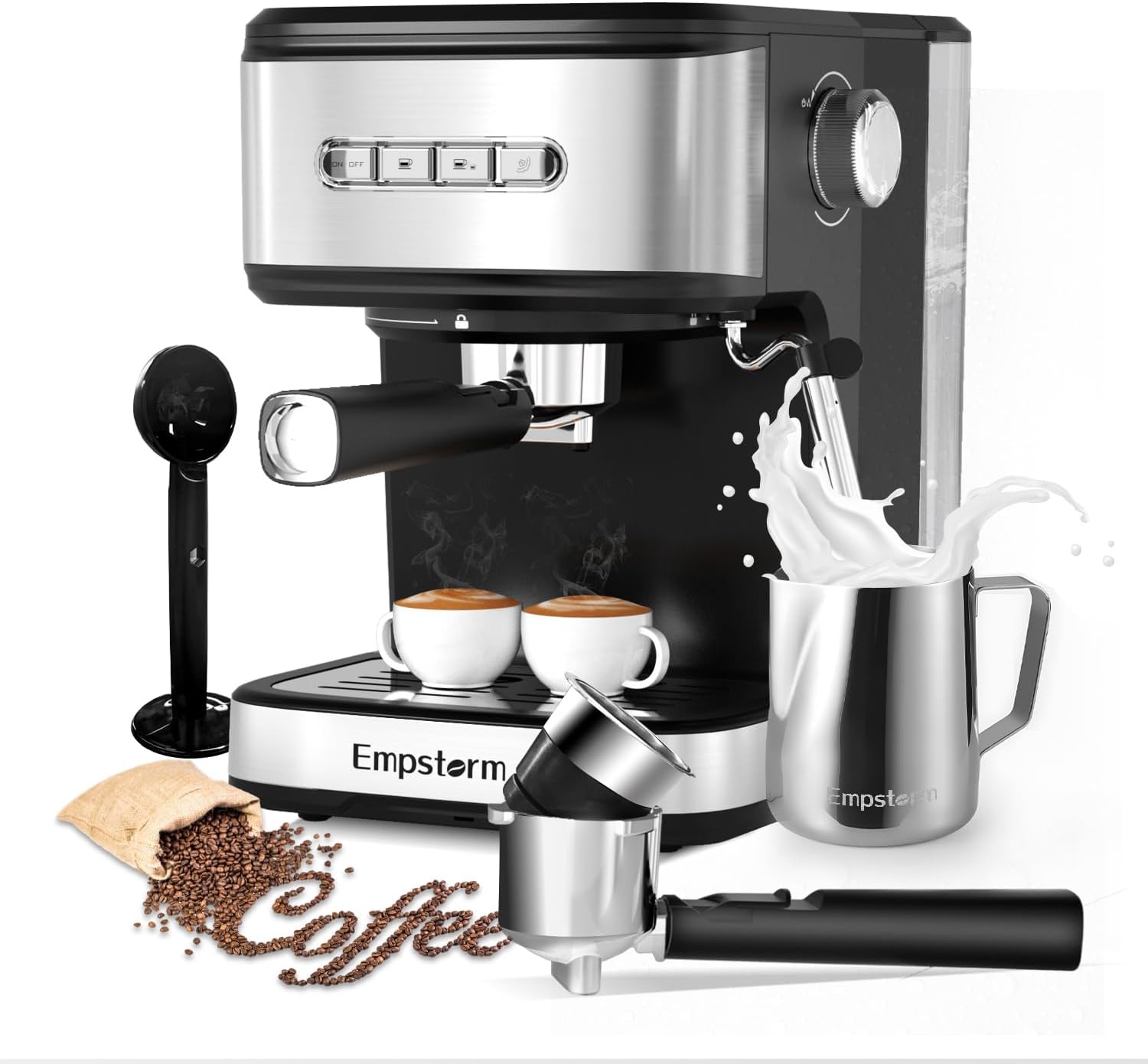 Amazon.com: KRUPS XP100050 Steam Espresso Machine with Frothing Nozzle ...