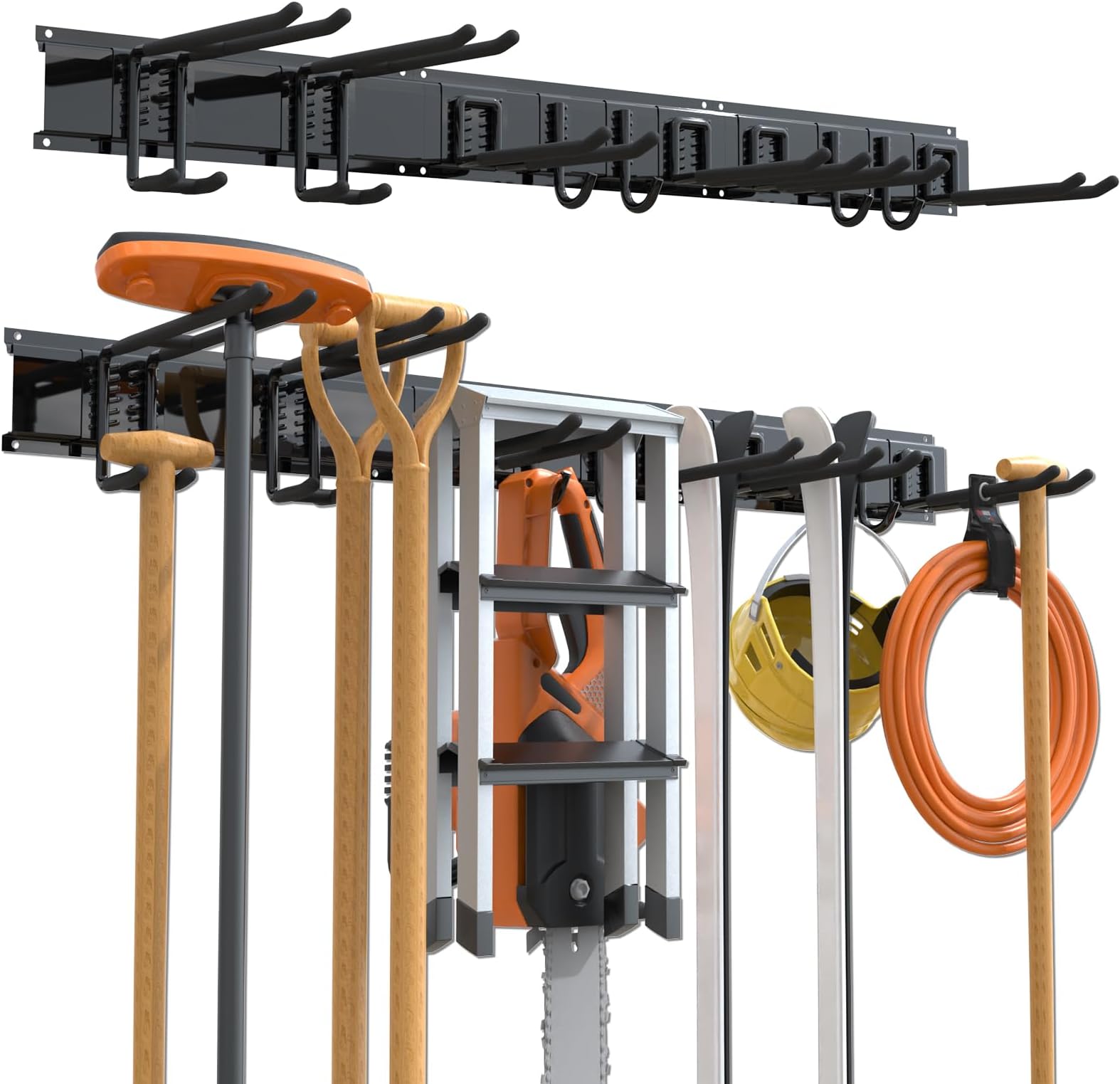 3-H Tool Hangers for Garage Wall 48 Inch 3 Metal Racks,14PC Garage Wall ...