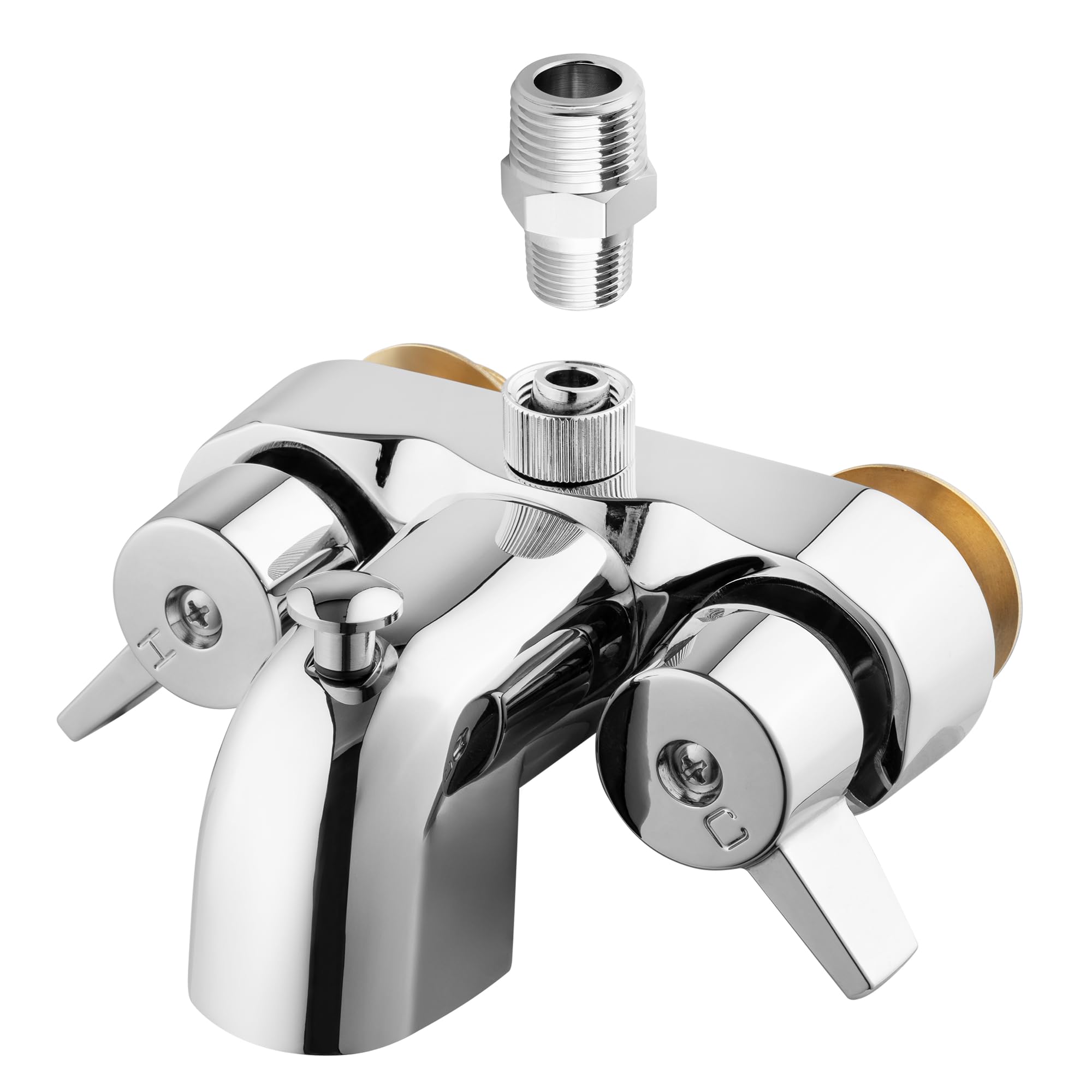 Add-On Shower Diverter Bathcock For Clawfoot Tub Shower Kit, 3 3/8 ...