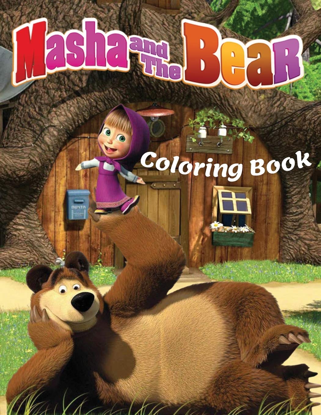 Buy MASHA AND THE BEAR Coloring Book: Coloring Book Children 2-8 Years ...