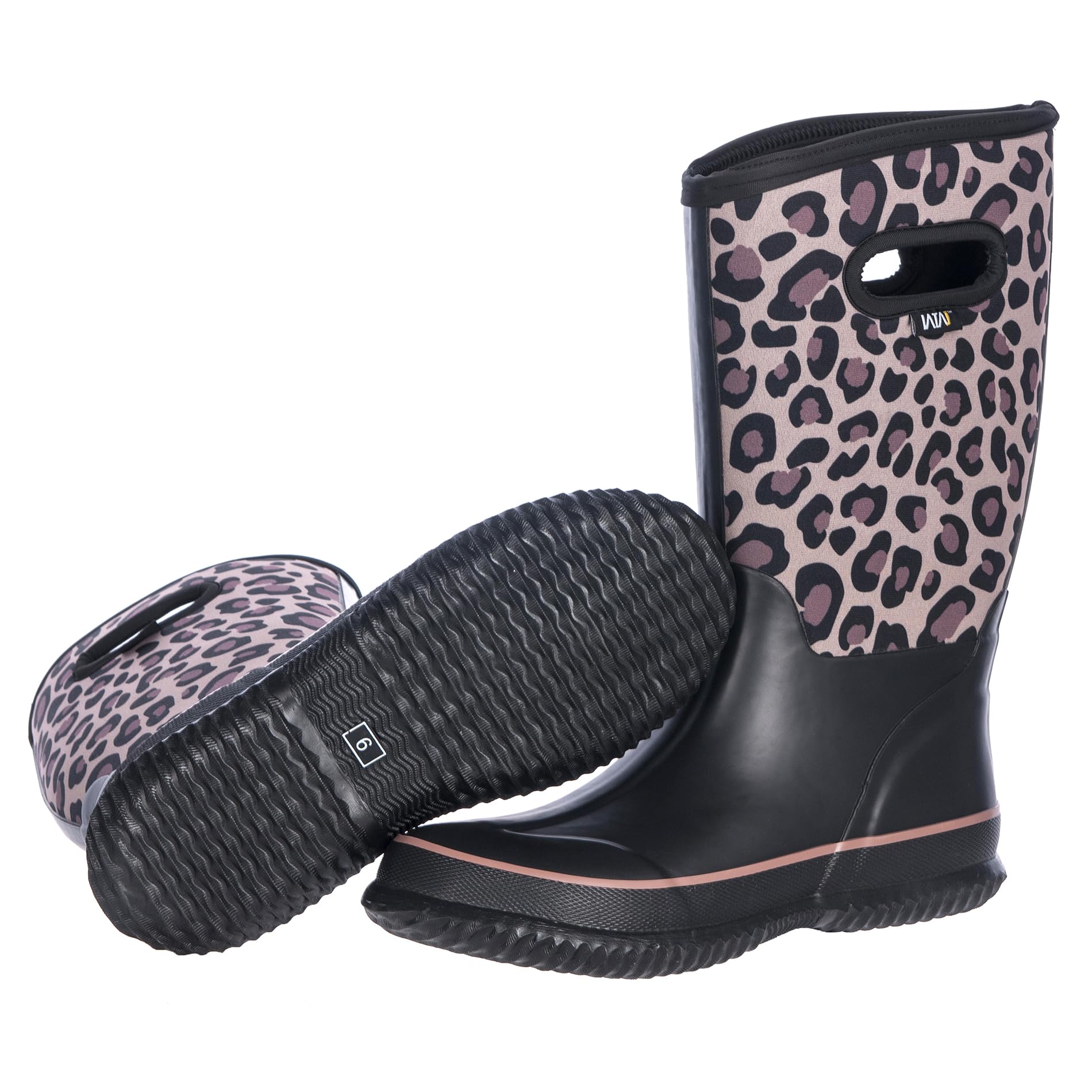 Snapklik.com : Womens Rubber Rain Boots - Mid Calf Waterproof Insulated ...