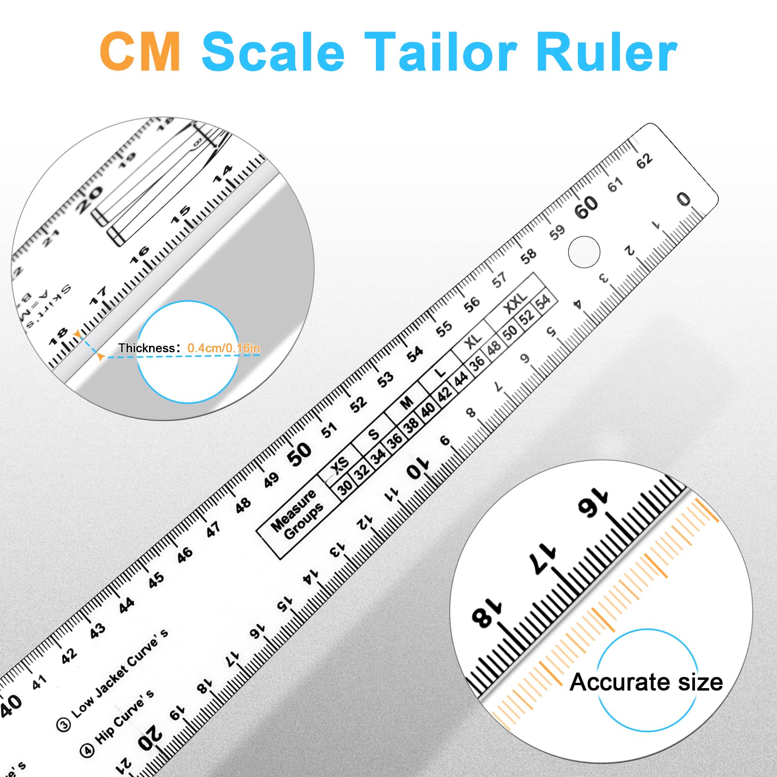 6PCS Sewing Clothes French Curve Rulers, Hip Curve Ruler for Tailor ...