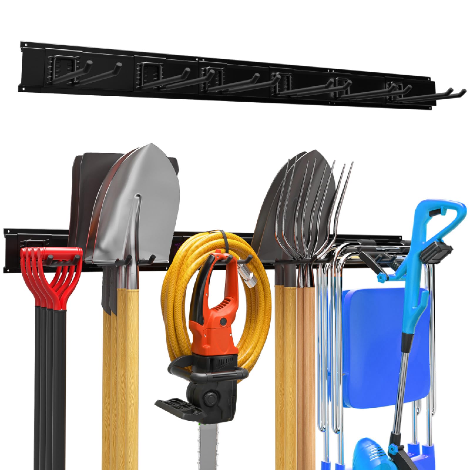 Garage Garden Tool Organizer Wall Mount, Heavy Duty Garage Tool Storage ...